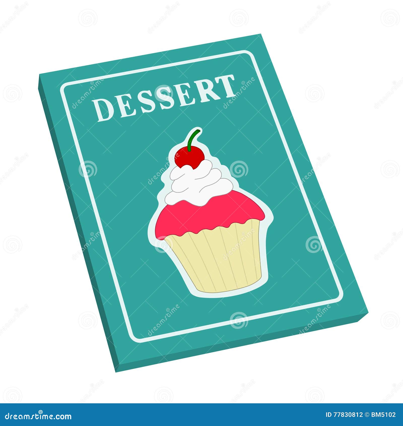 Cupcake dessert drawing stock illustration. Illustration of cutout ...