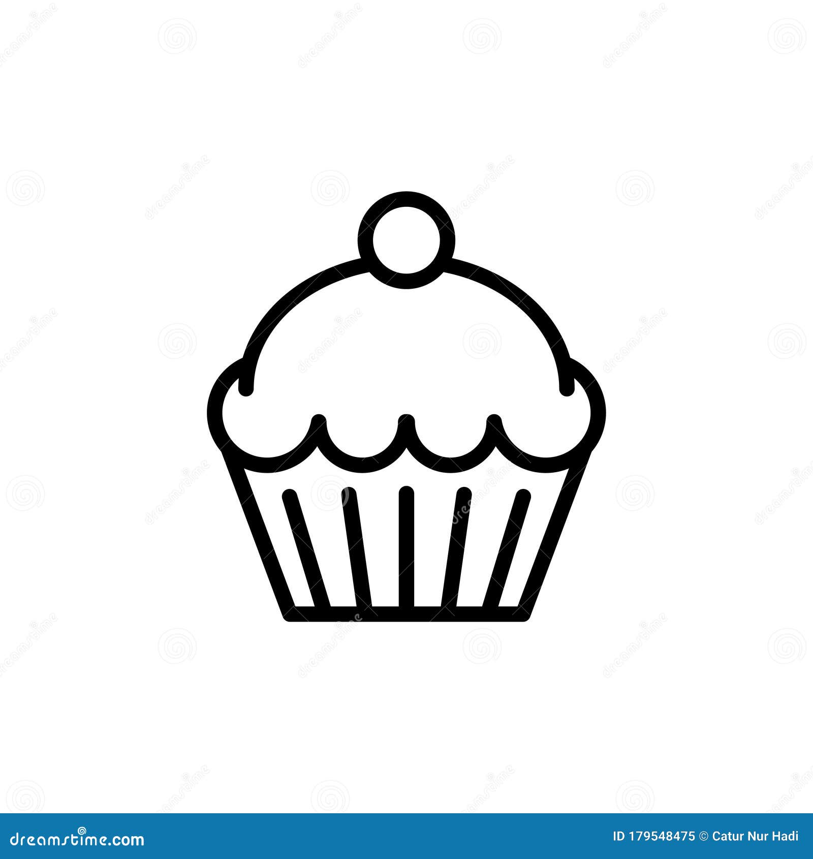 Cupcake Icon Flat Vector Template Design Trendy Stock Vector ...