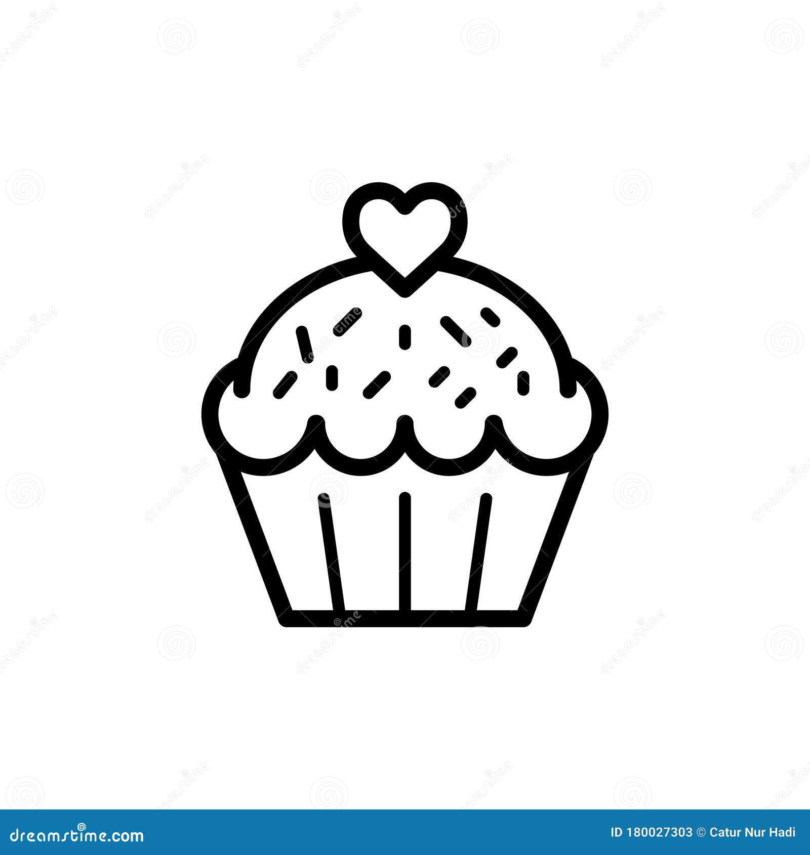 Cupcake Icon Flat Vector Template Design Trendy Stock Vector ...