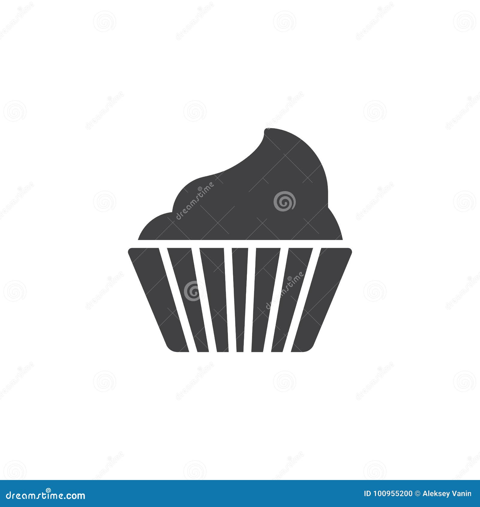 Cupcake icon vector stock vector. Illustration of design - 100955200