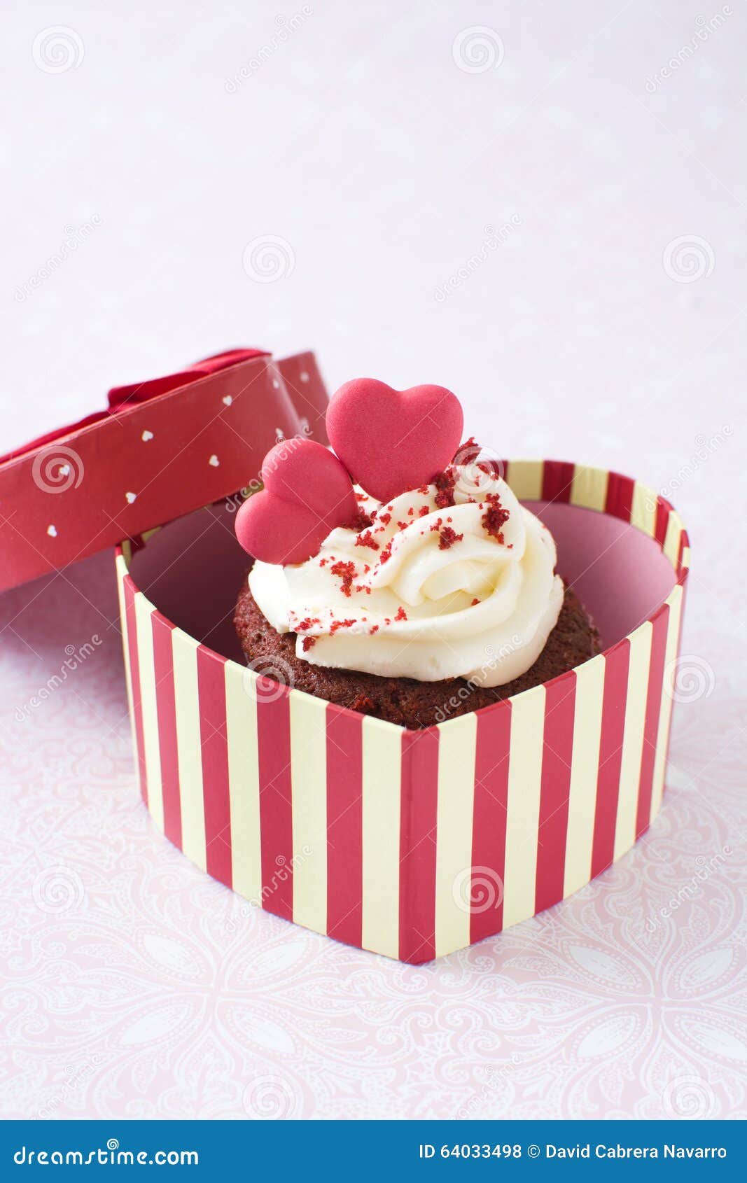 Cupcake inside a gift box stock photo. Image of birthday - 64033498