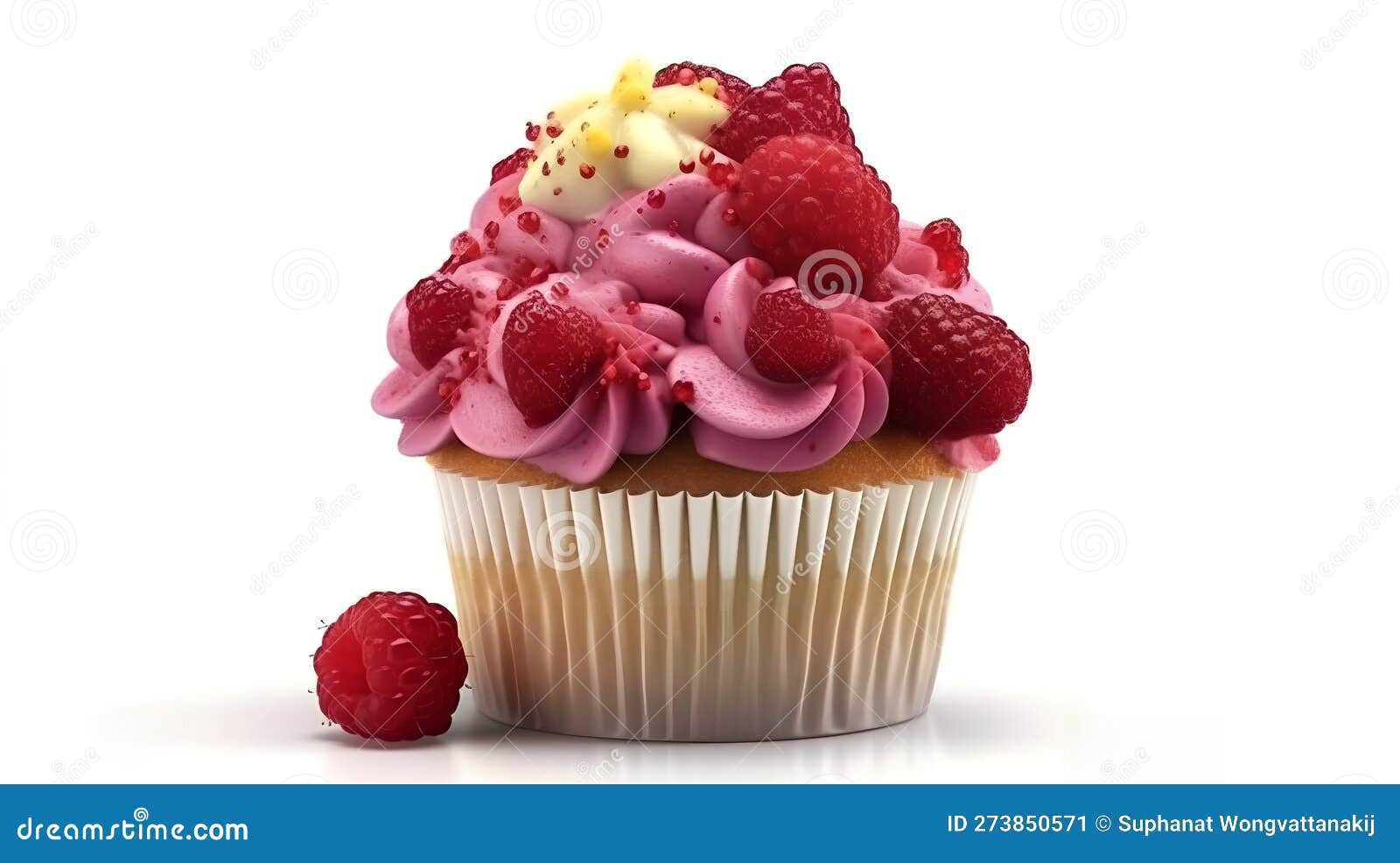 Cupcake Isolated on White Background, Image Ai Generated Stock ...