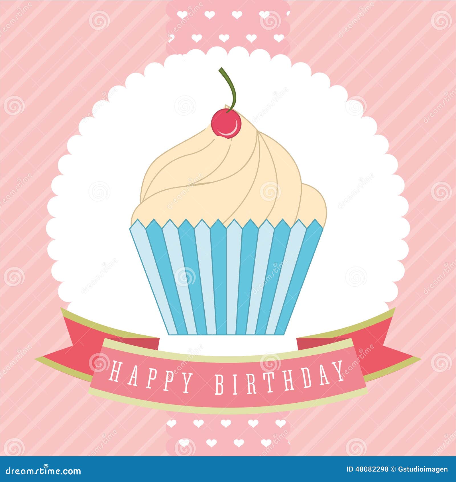Cupcake label stock illustration. Illustration of cake - 48082298