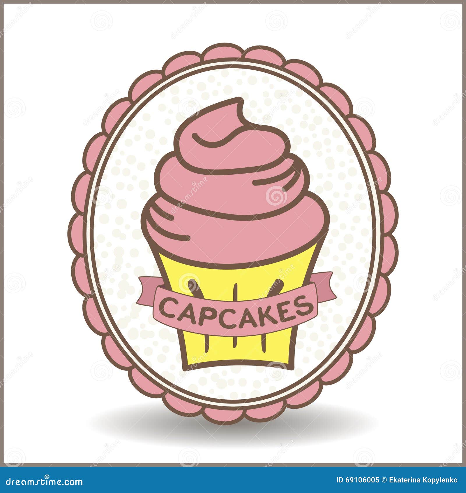 Cupcake logo. stock vector. Illustration of decorative - 69106005