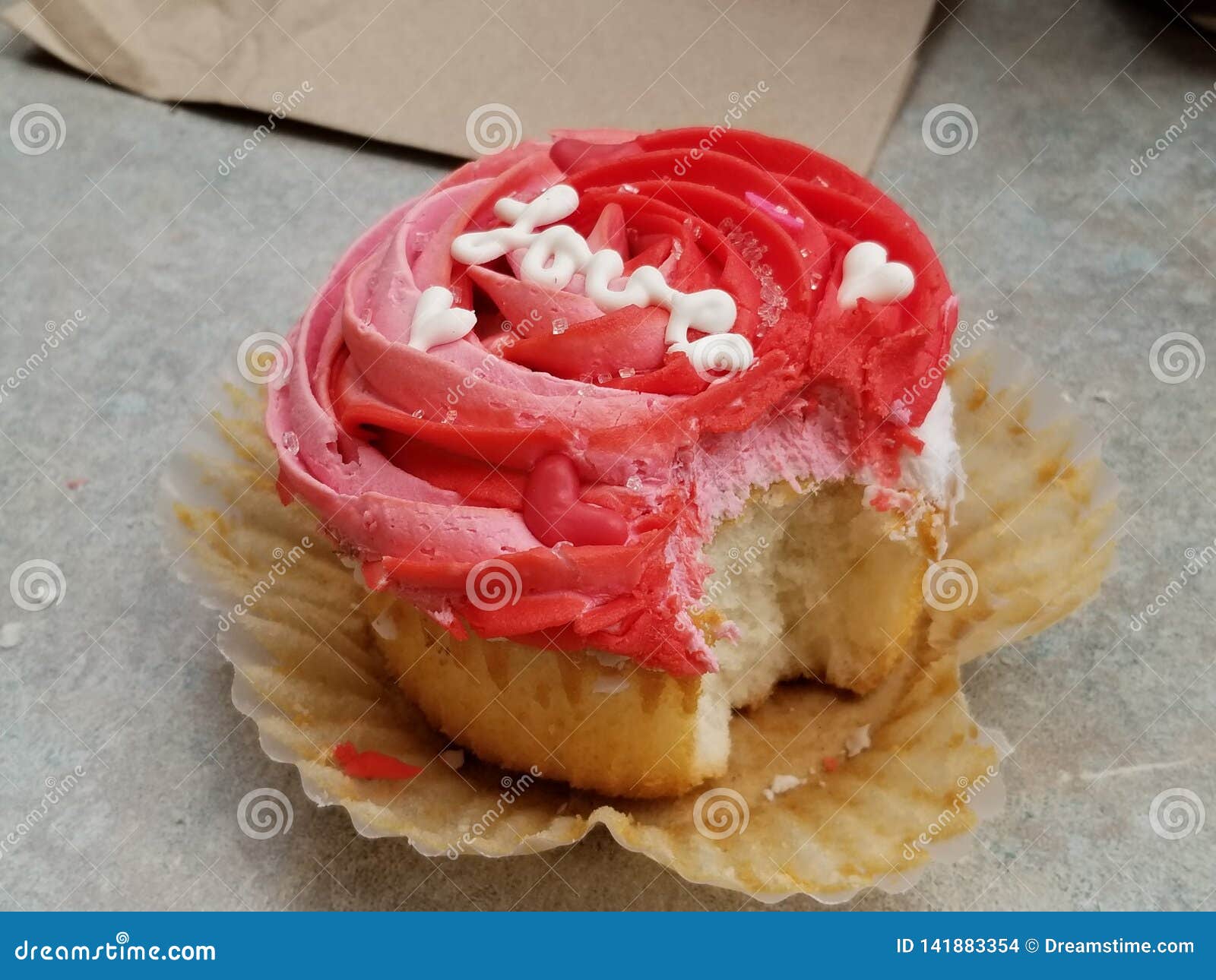 Cupcake Love stock photo. Image of love, icing, cupcake - 141883354
