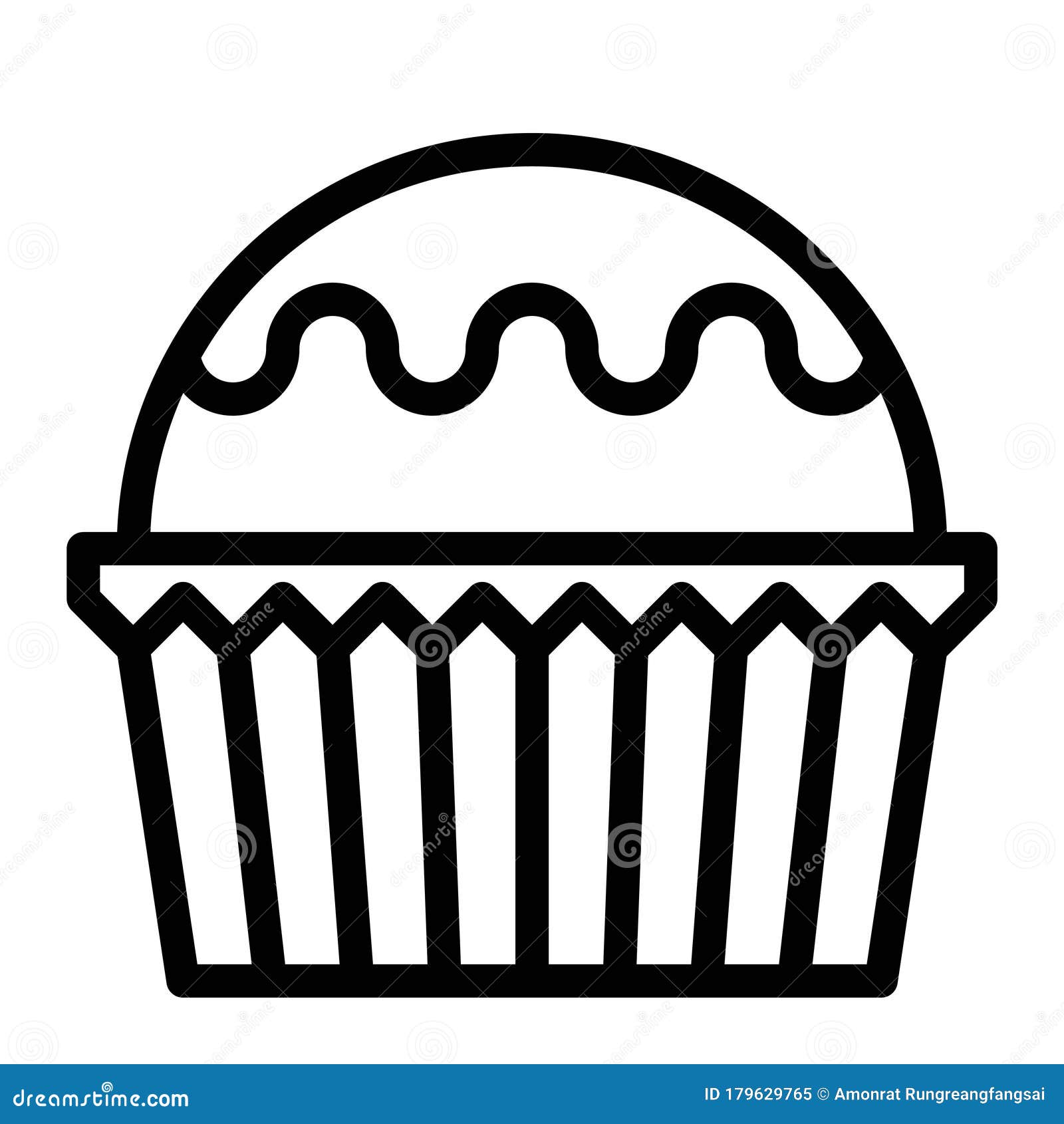 Cupcake Or Muffin Baked Good Vector Icon Stock Vector Illustration