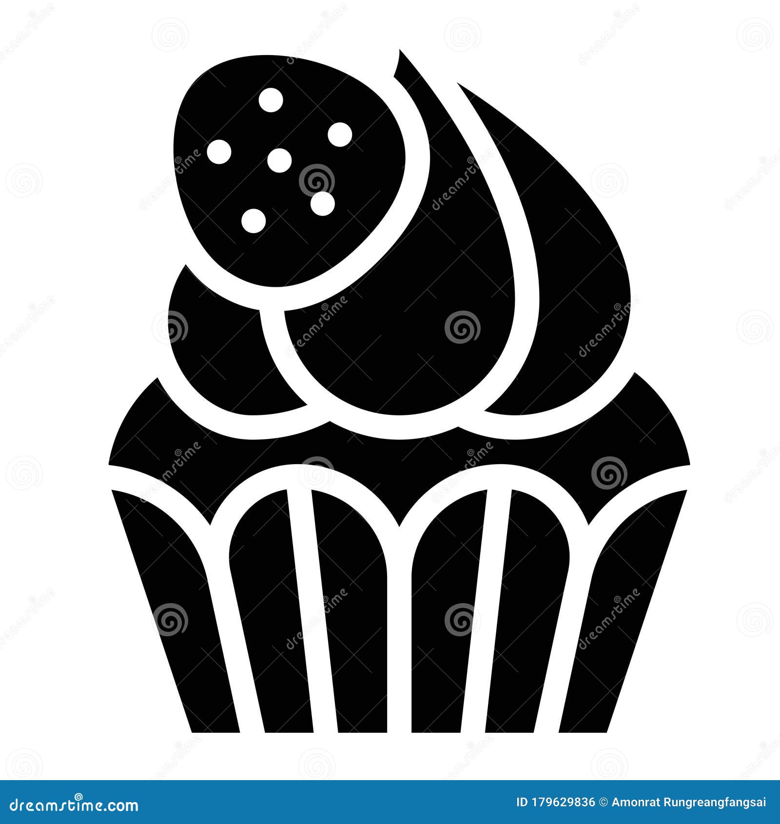 Cupcake Or Muffin Baked Good Vector Icon Stock Vector Illustration