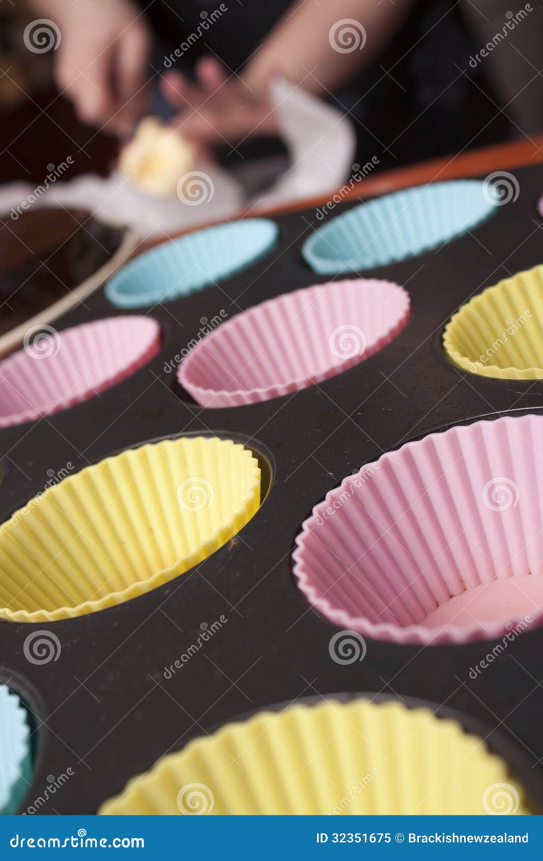 Cupcake / Muffin Tray stock image. Image of colorful - 32351675