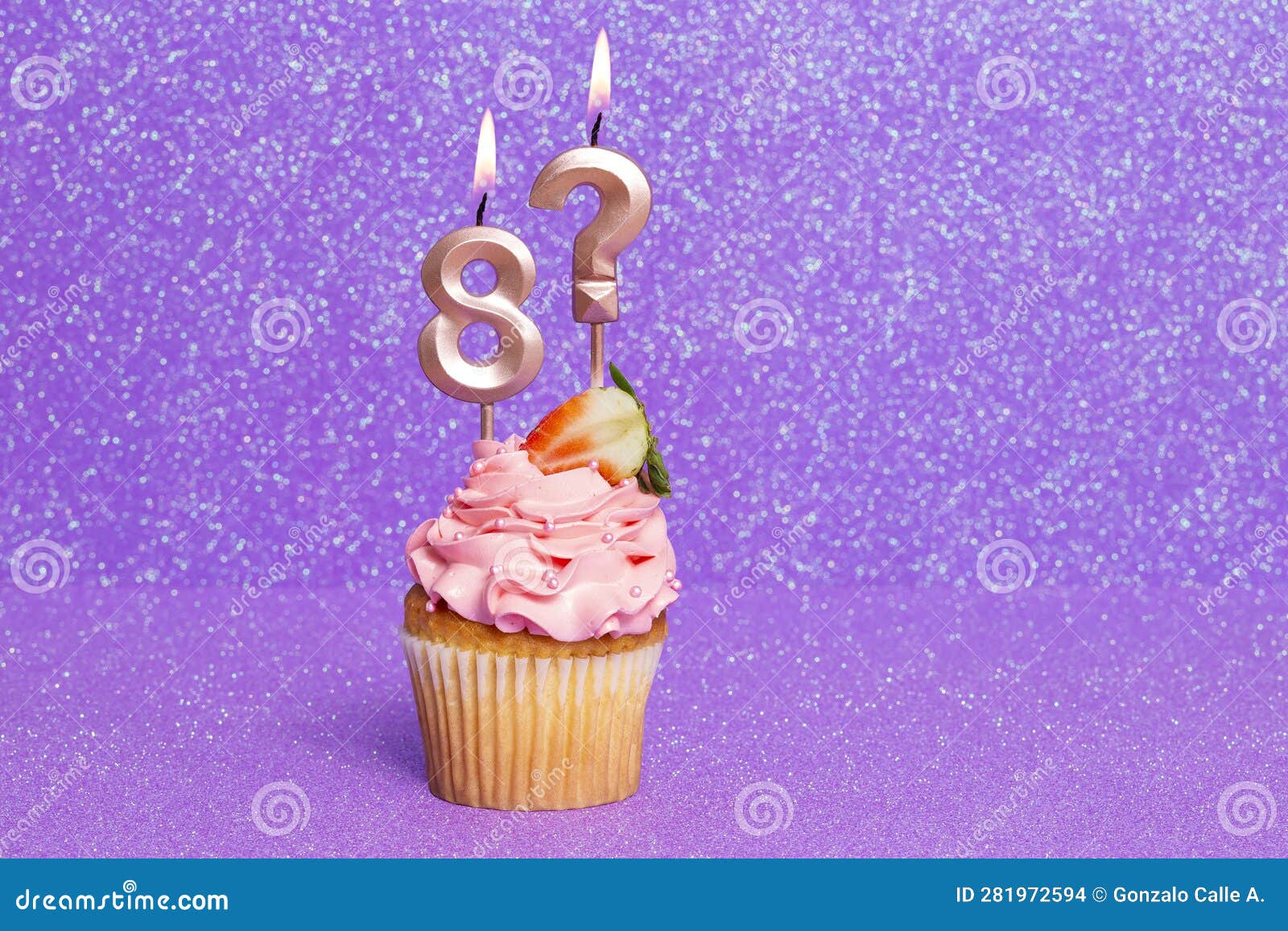 Cupcake with Number for Celebration of Birthday or Anniversary Stock ...