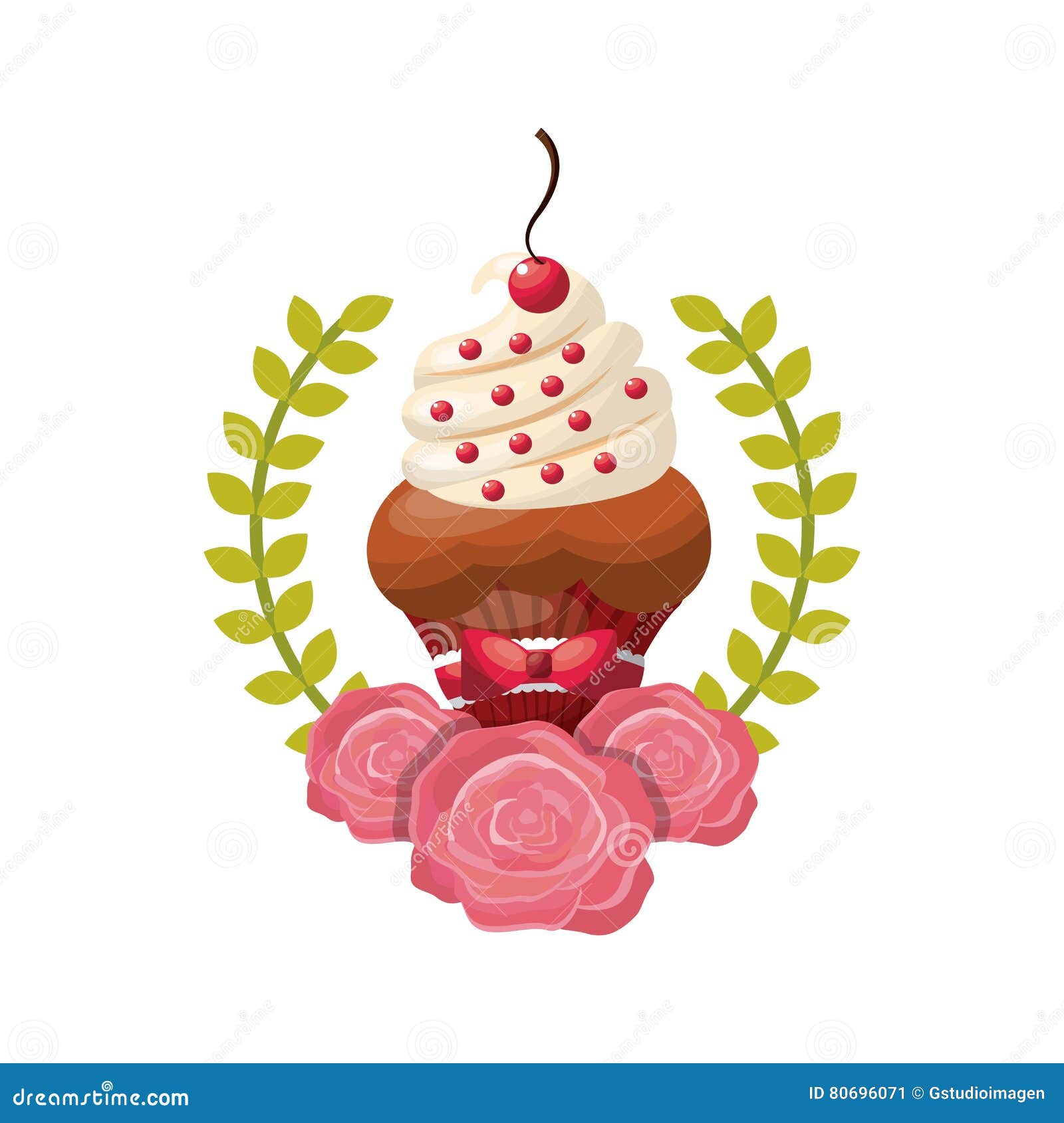 Cupcake Pastry Design Stock Vector Illustration Of Birthday 80696071