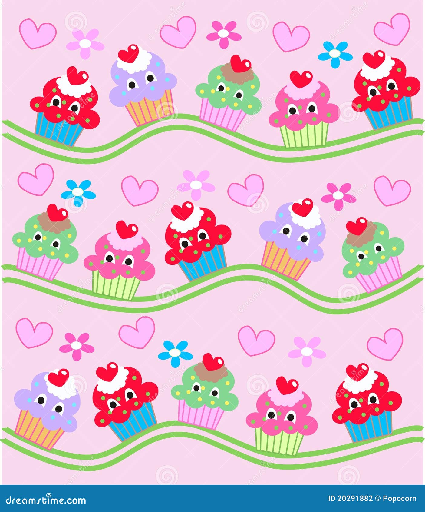 Cupcake pattern stock vector. Illustration of cupcake - 20291882