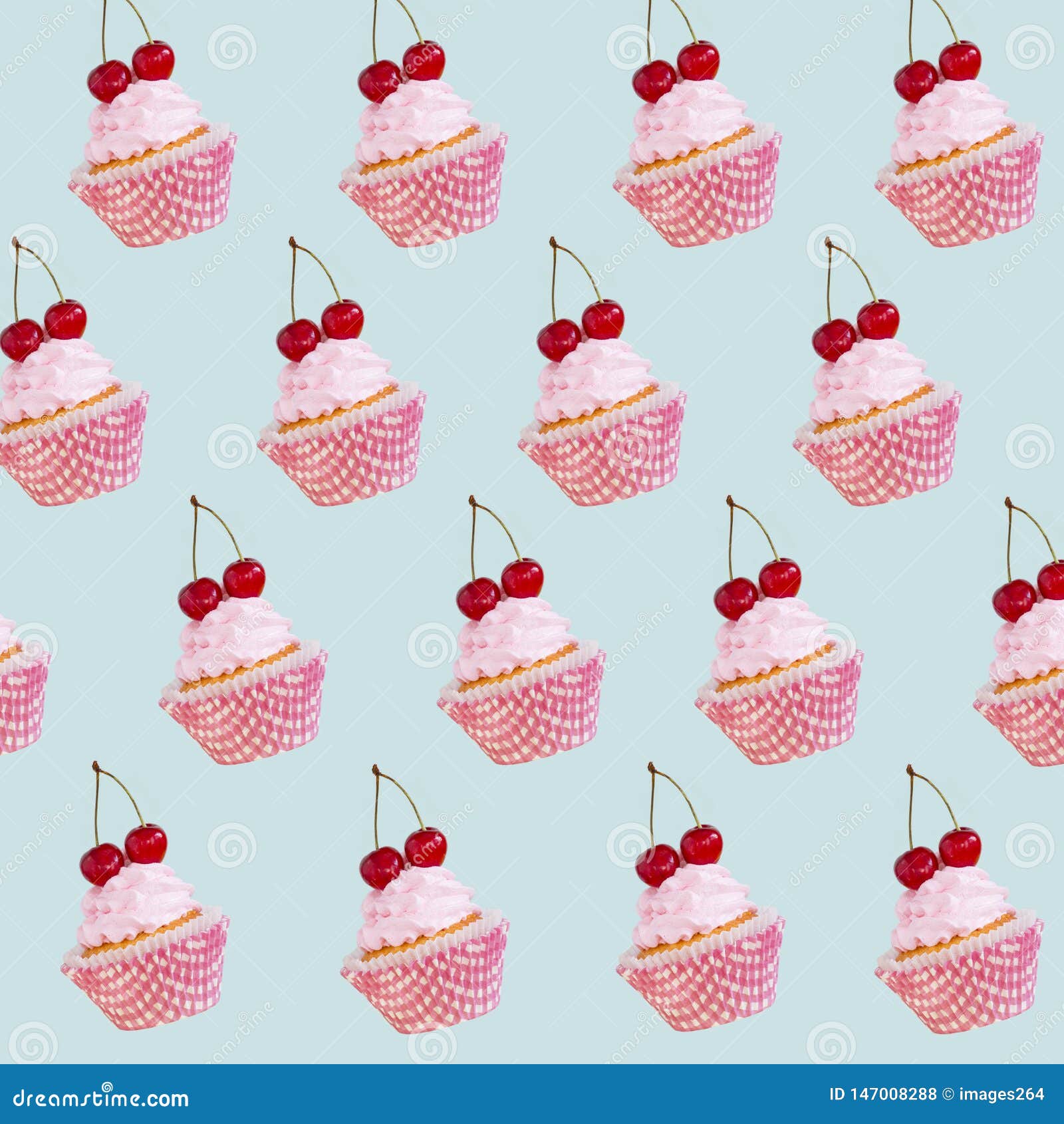 Cupcake pattern stock photo. Image of frosting, children - 147008288