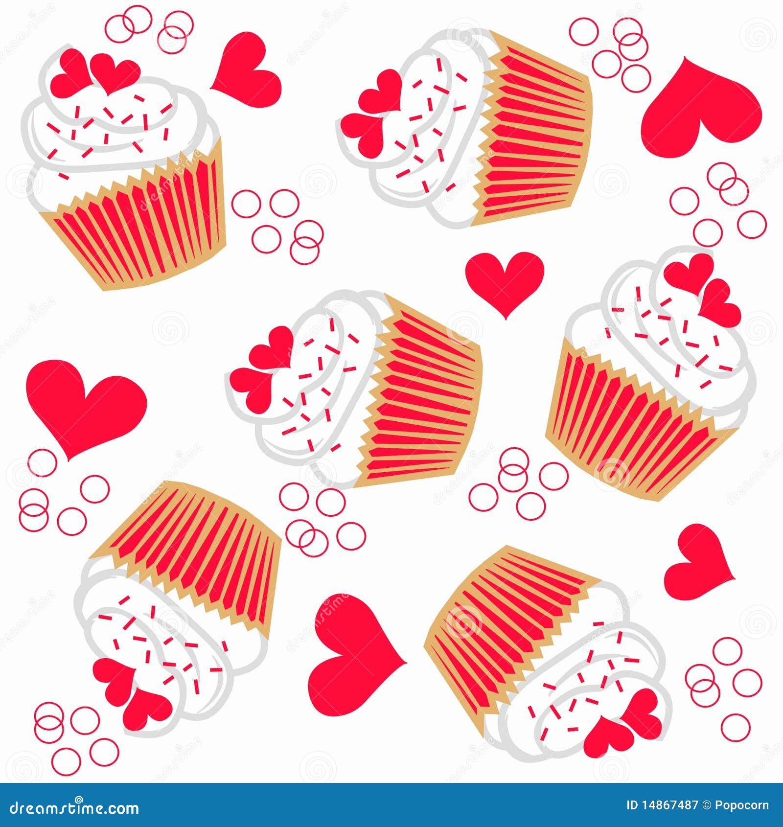 Cupcake pattern seamless stock vector. Illustration of creative - 14867487