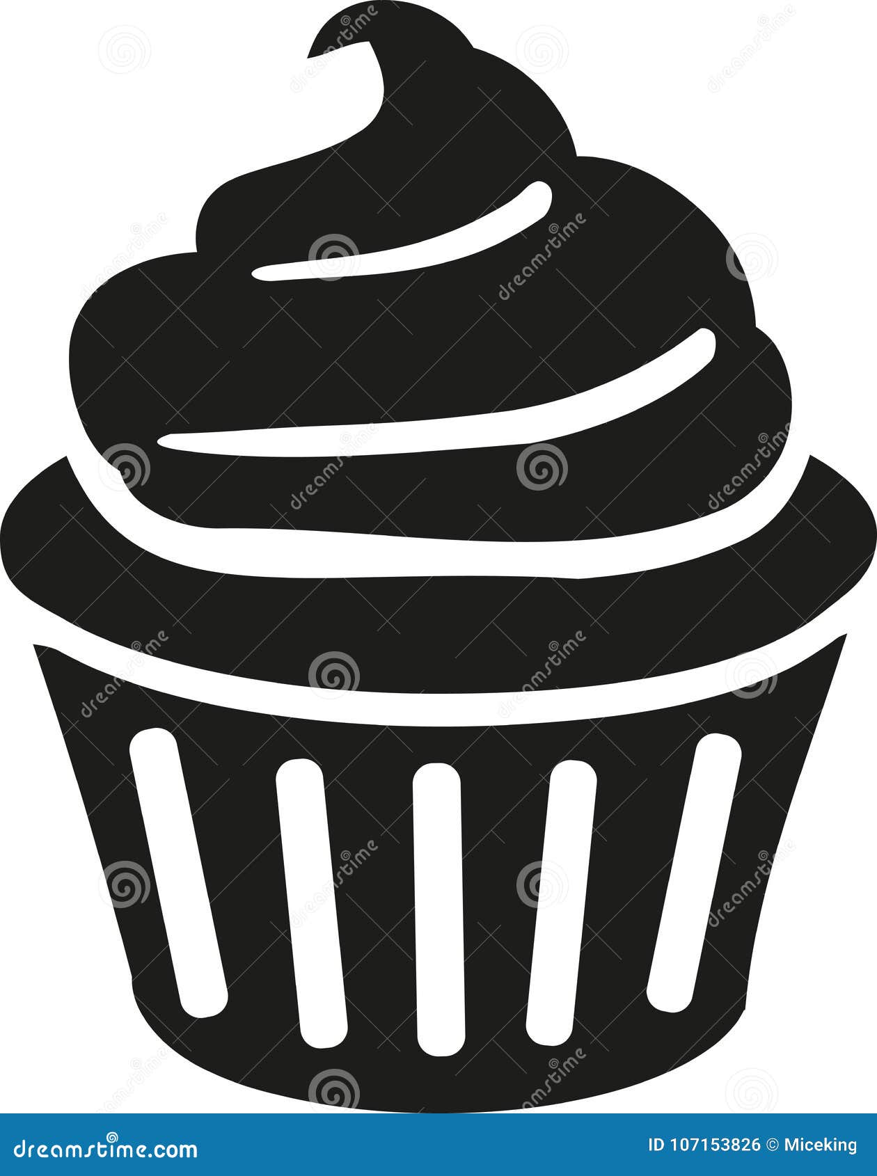 Cupcake pictogram vector stock illustration. Illustration of chocolate ...