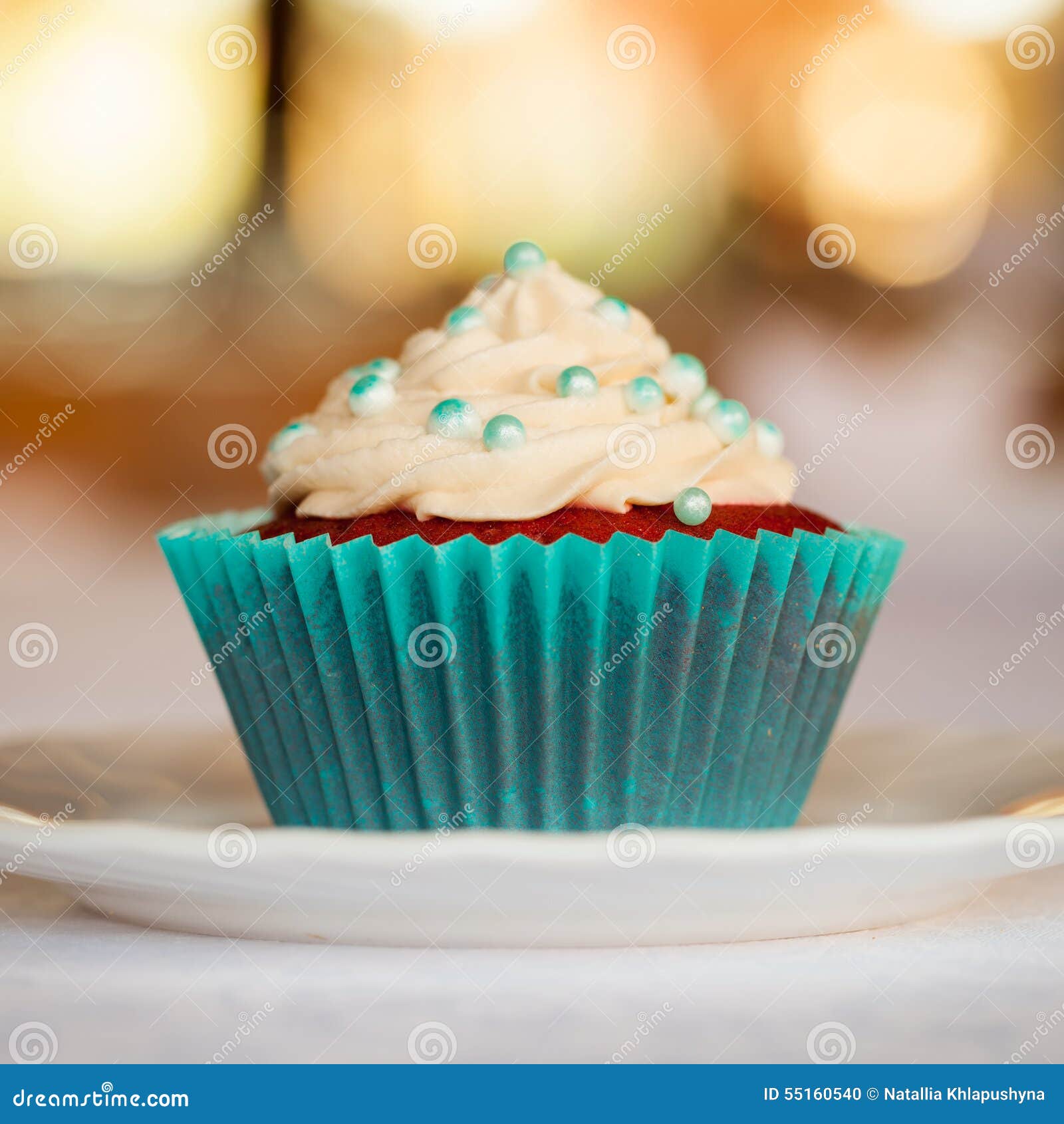 Cupcake on plate stock photo. Image of food, arranging - 55160540