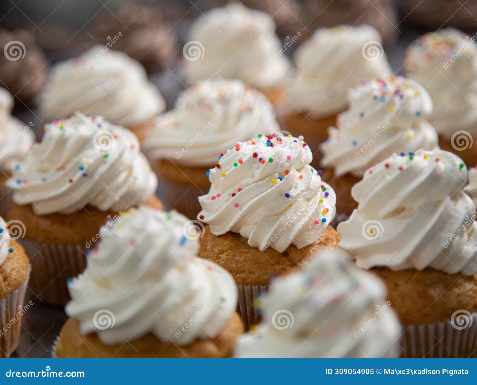 Cupcake Production Inside the Bakery Stock Image - Image of eating ...