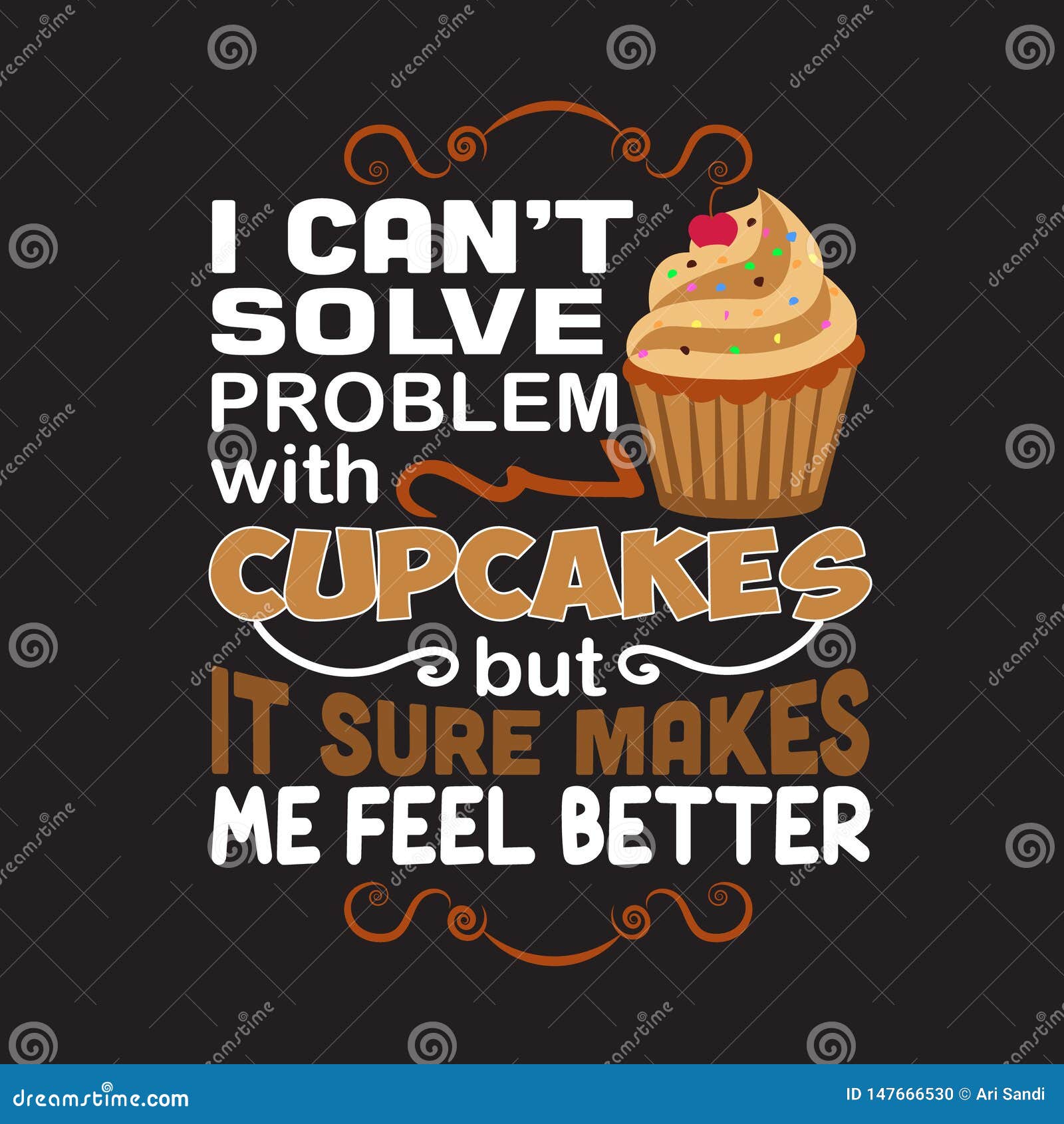 Cupcake Quote and Saying Good for Print Collections Stock Illustration ...