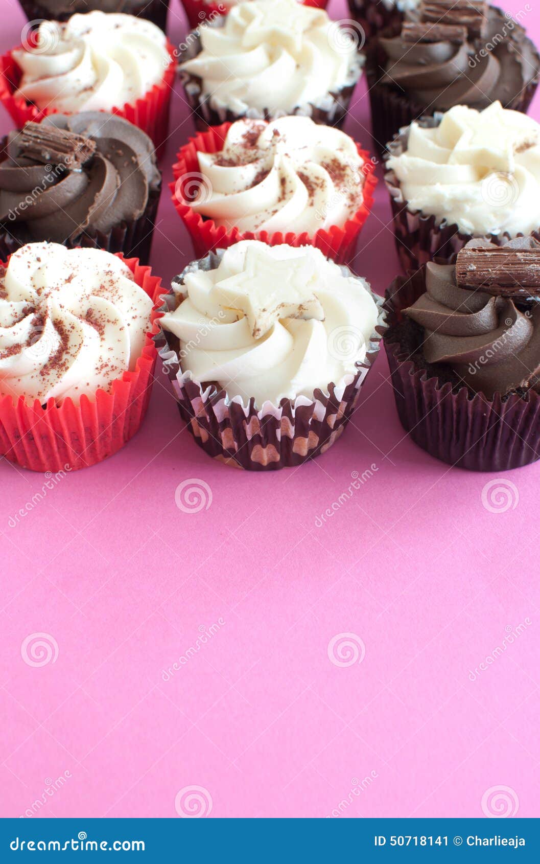 Cupcake selection stock image. Image of chocolate, dessert - 50718141