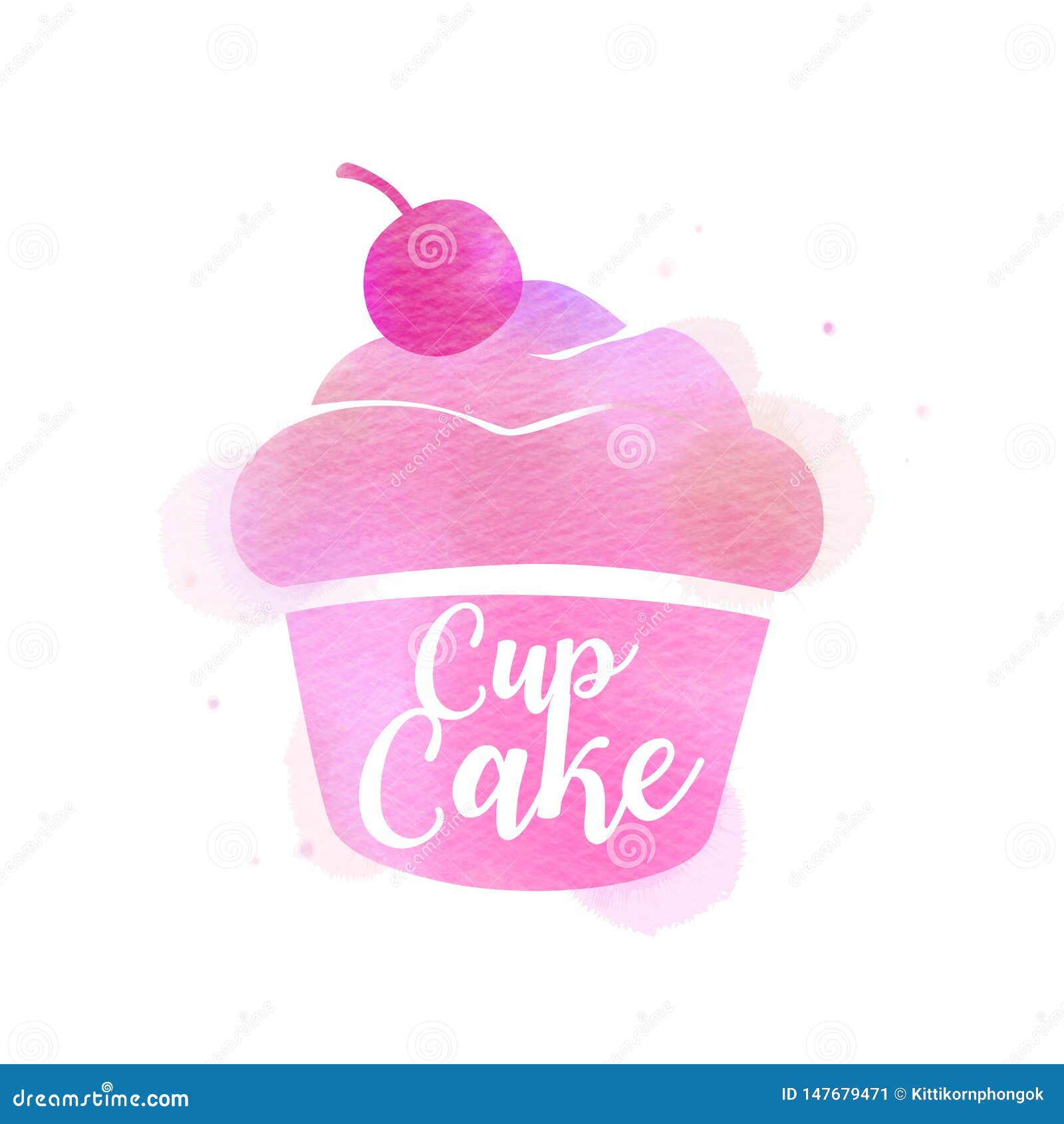 Cupcake Silhouette Lineart Object Advertising Clipart Isolated On