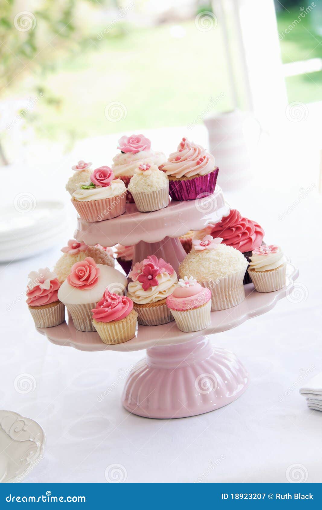 Cupcake stand stock image. Image of dessert, summer, stand - 18923207