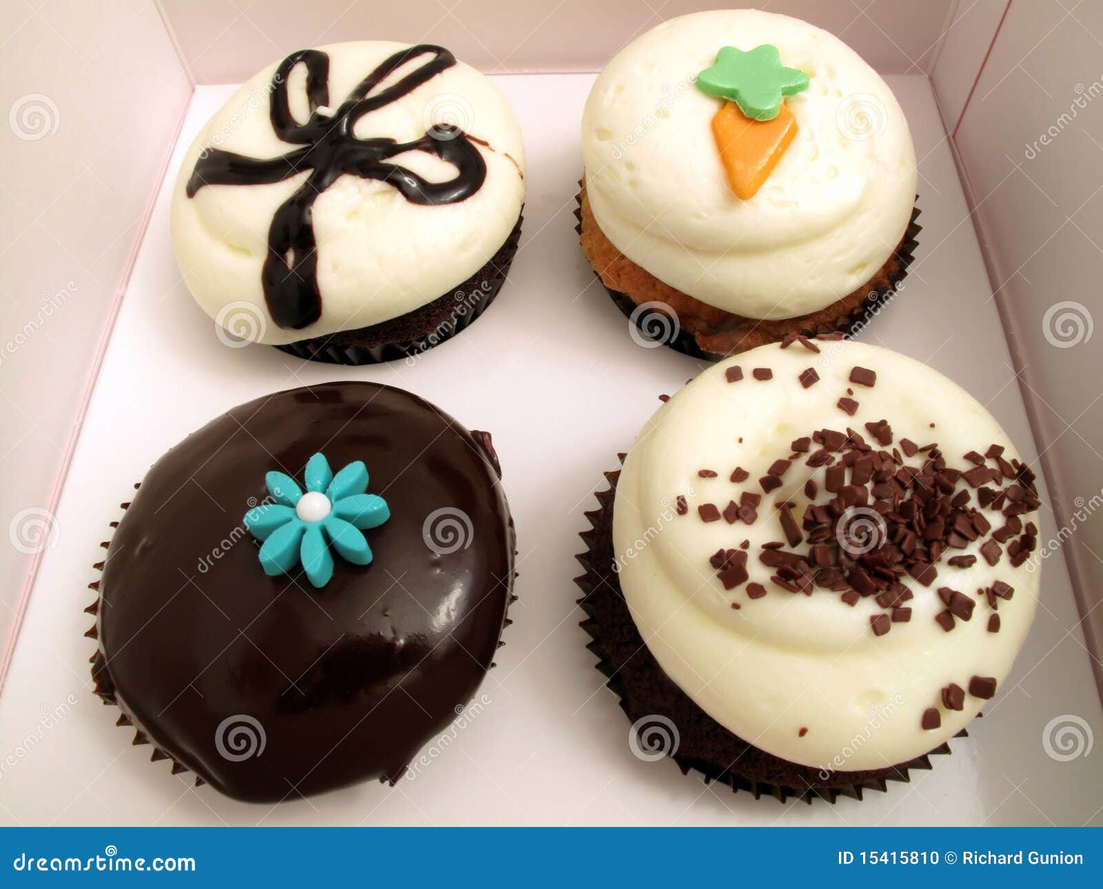 Cupcake Variety stock photo. Image of cupcake, four, brown - 15415810