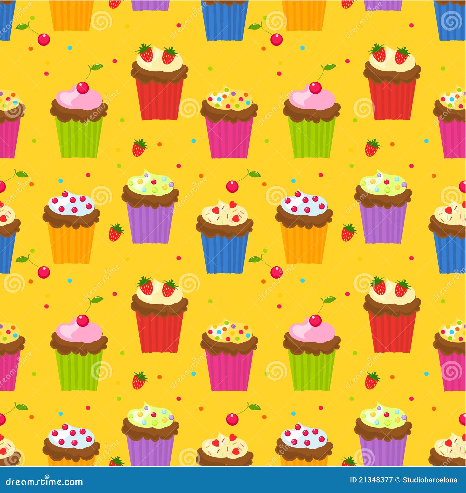 Cupcake wallpaper stock vector. Illustration of celebrate - 21348377