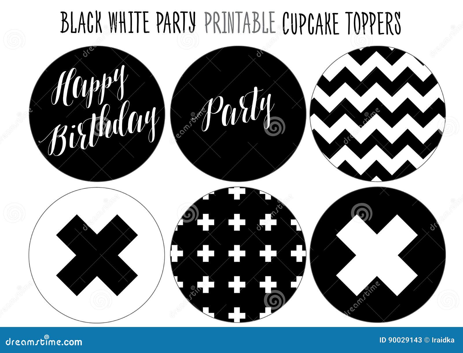 Black And White Cupcake Wrapper Template