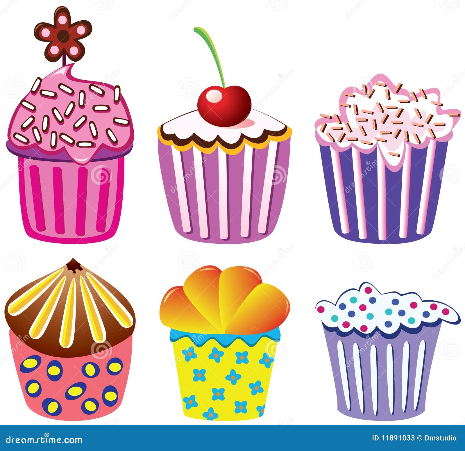 Cupcakes stock vector. Illustration of cooking, cupcake - 11891033
