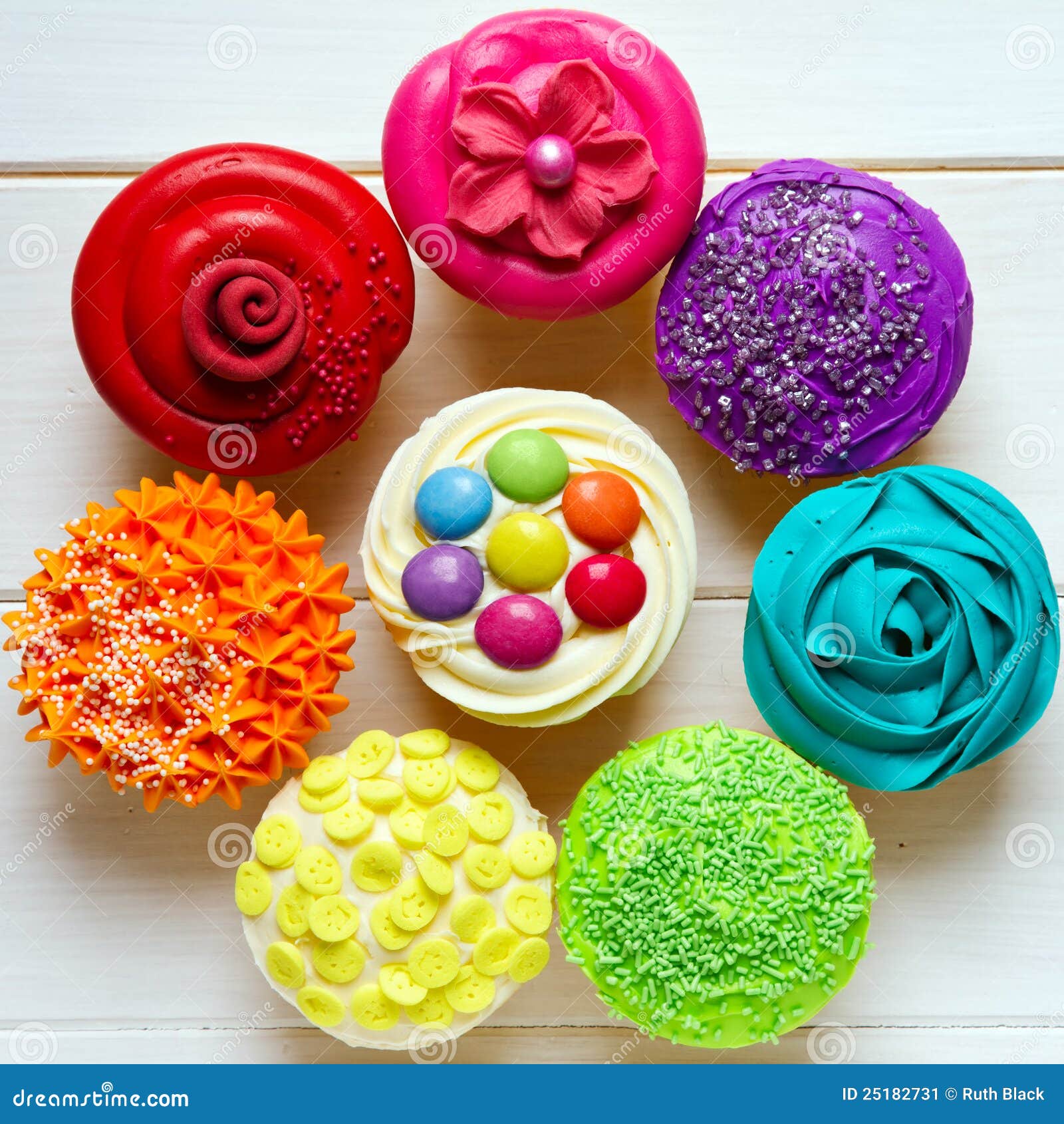 Cupcakes stock image. Image of multi, frosting, array - 25182731