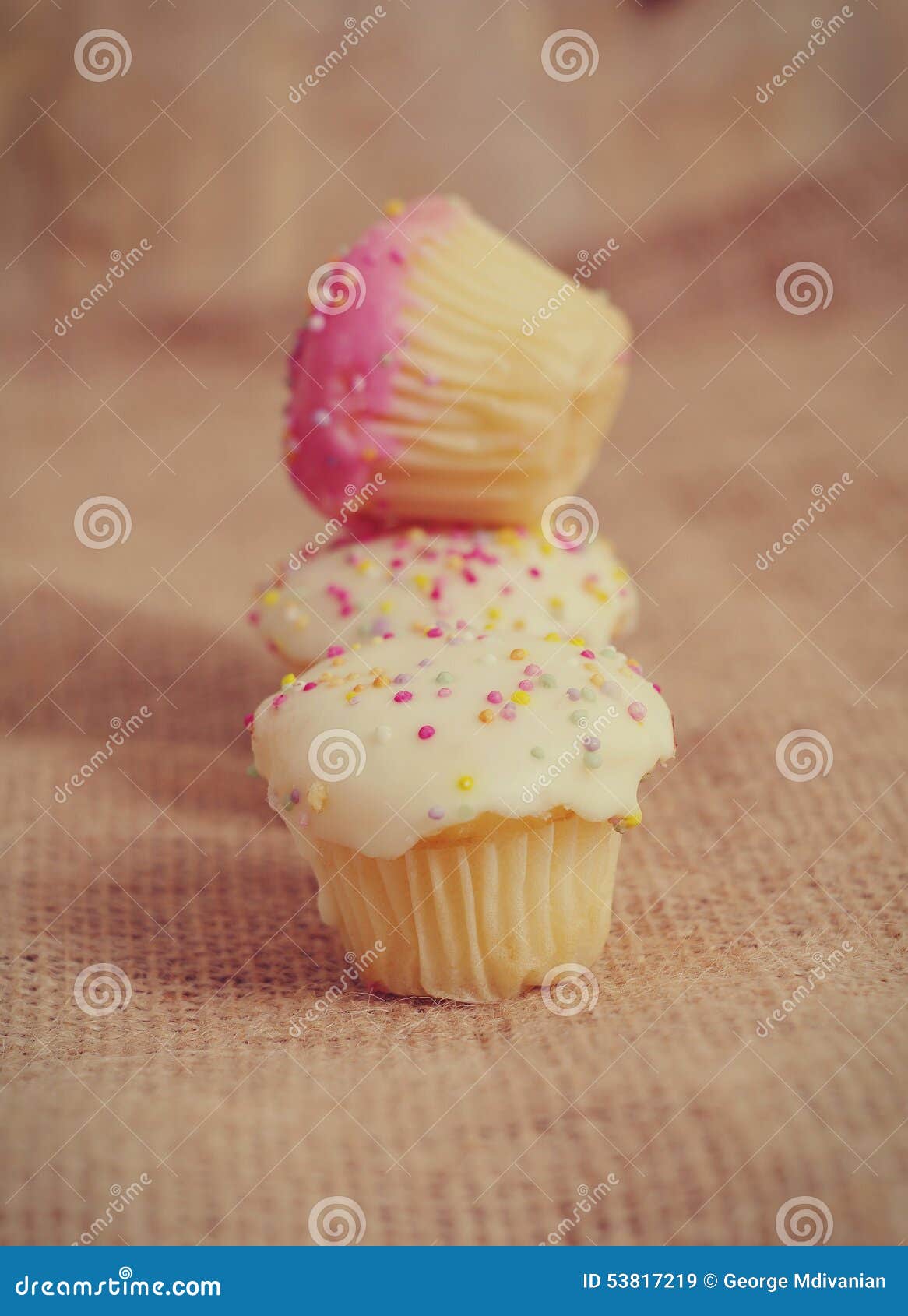 Cupcakes stock image. Image of soft, vintage, baking - 53817219
