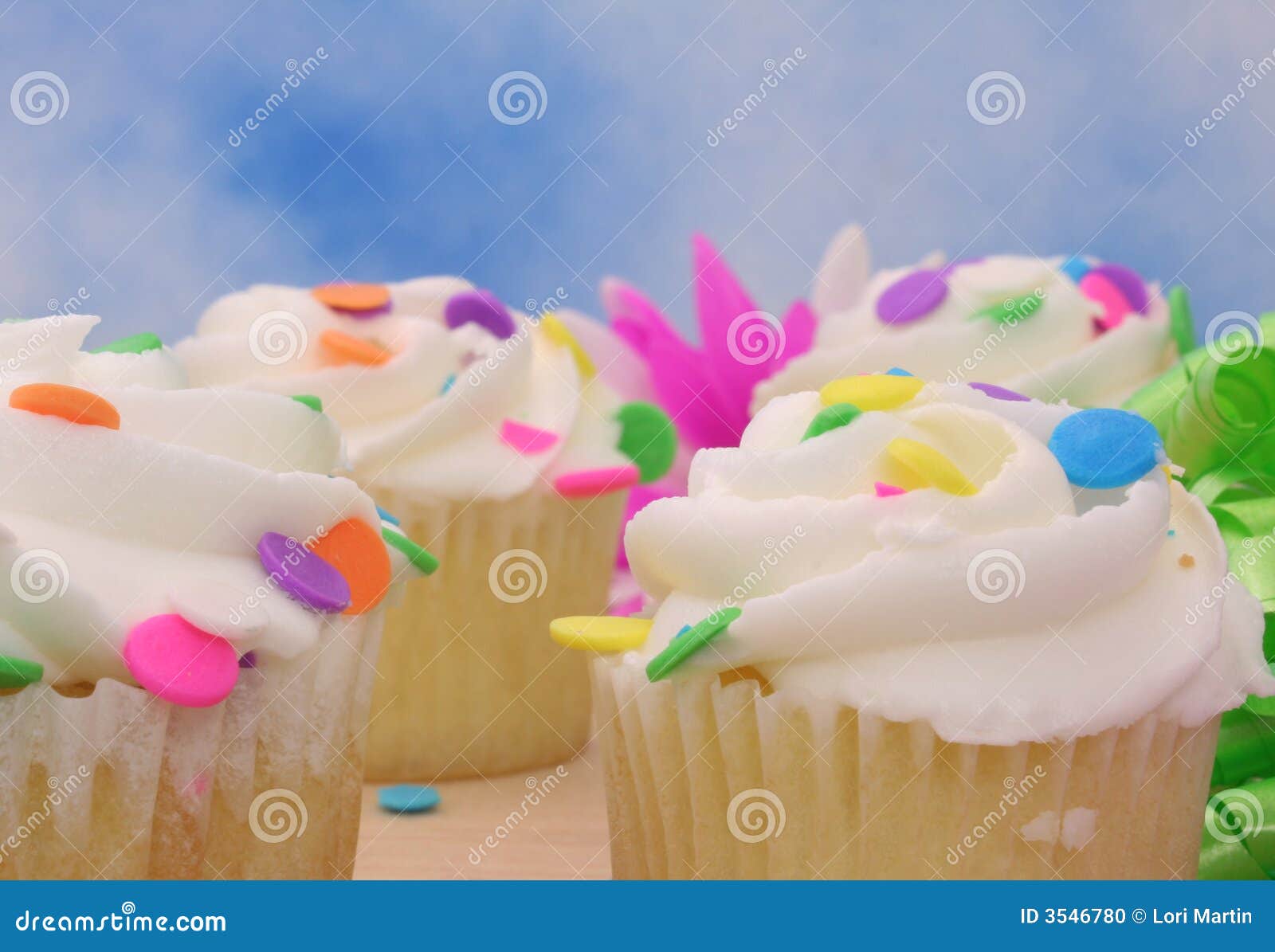 Cupcakes, Close-up stock photo. Image of vanilla, party - 3546780