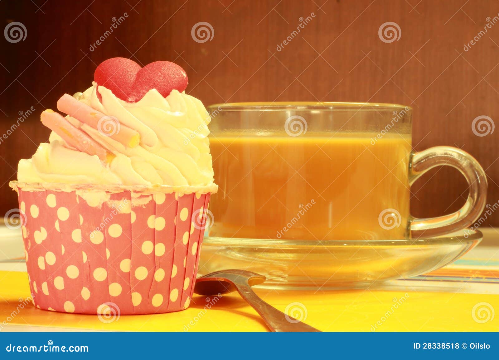 Cupcakes and coffee stock photo. Image of frosted, butter - 28338518