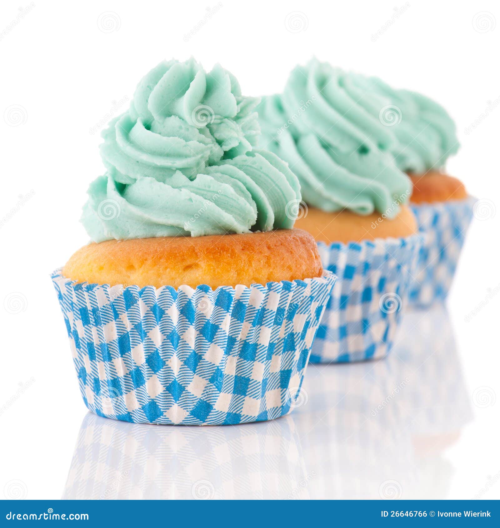 Cupcakes in green and blue stock photo. Image of colorful - 26646766