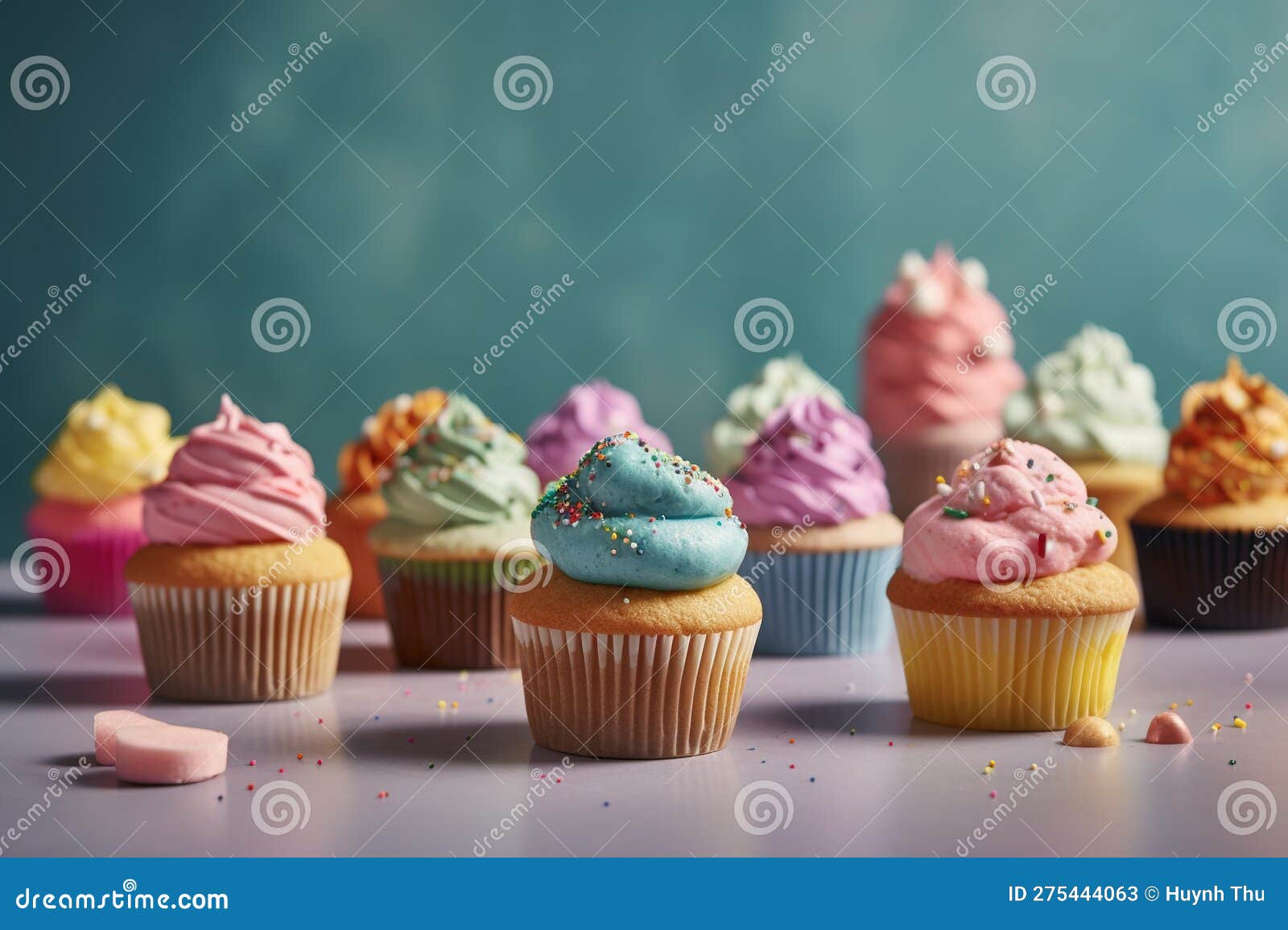 Cupcakes on a Pastel Background, Shot Using a Leica Camera, and Soft ...