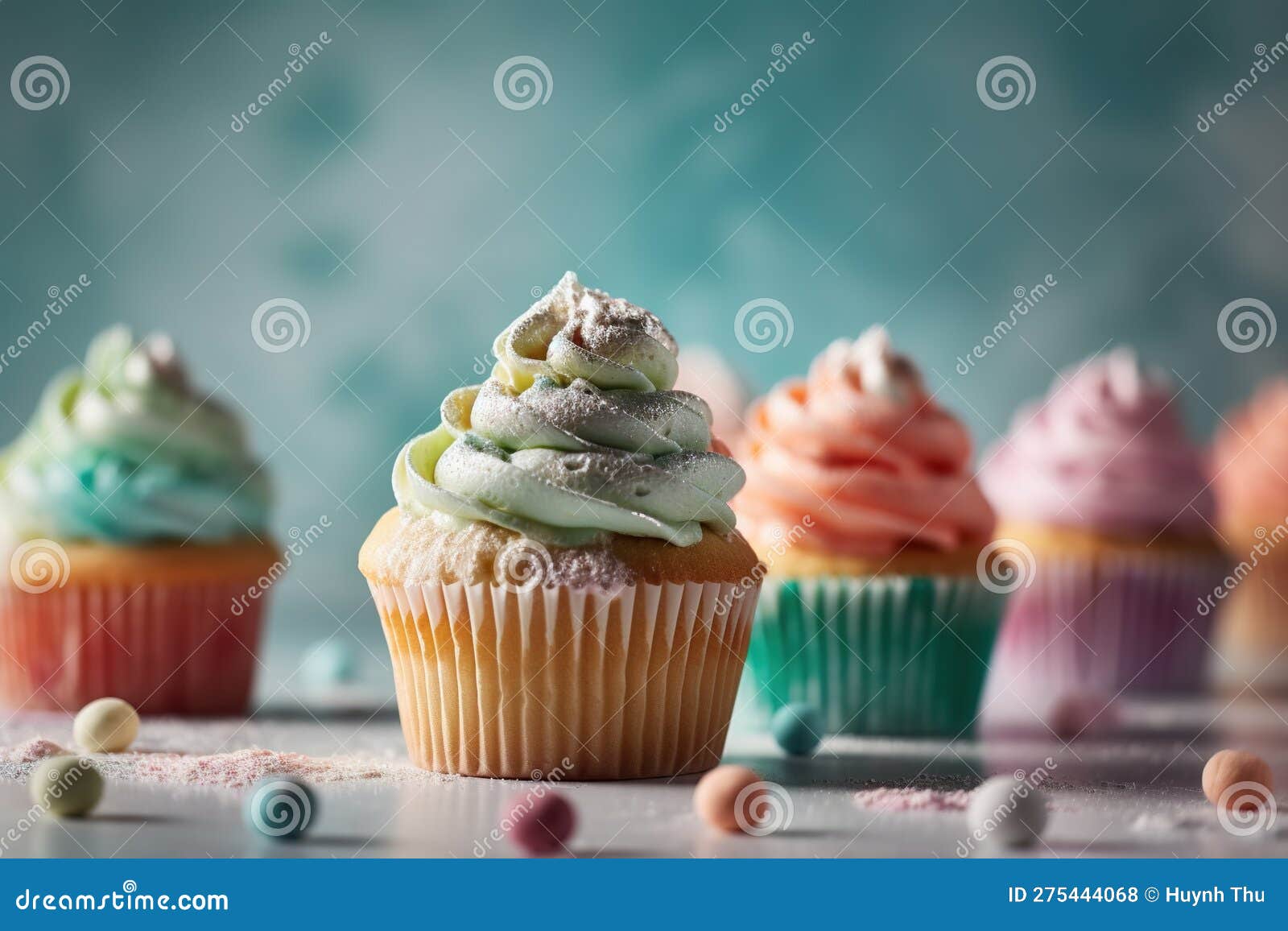 Cupcakes on a Pastel Background, Shot Using a Leica Camera, and Soft ...