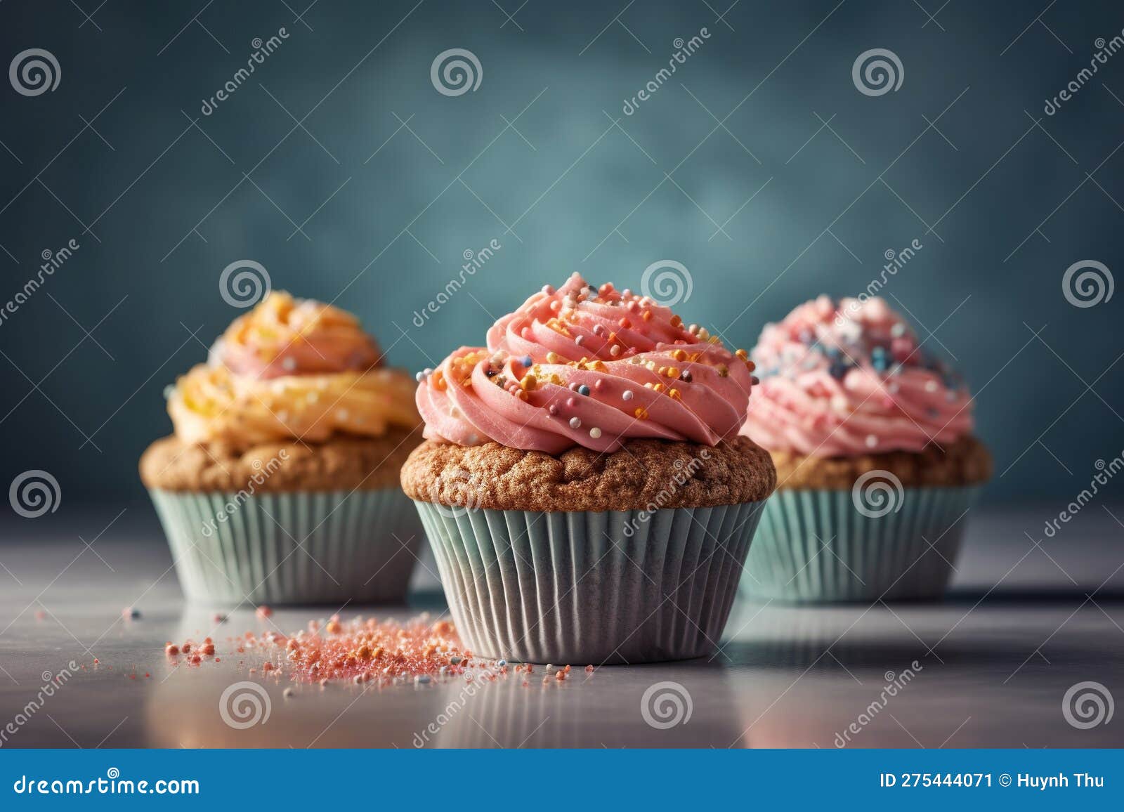 Cupcakes on a Pastel Background, Shot Using a Leica Camera, and Soft ...
