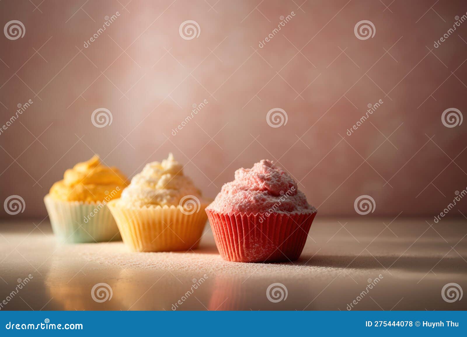 Cupcakes on a Pastel Background, Shot Using a Leica Camera, and Soft ...