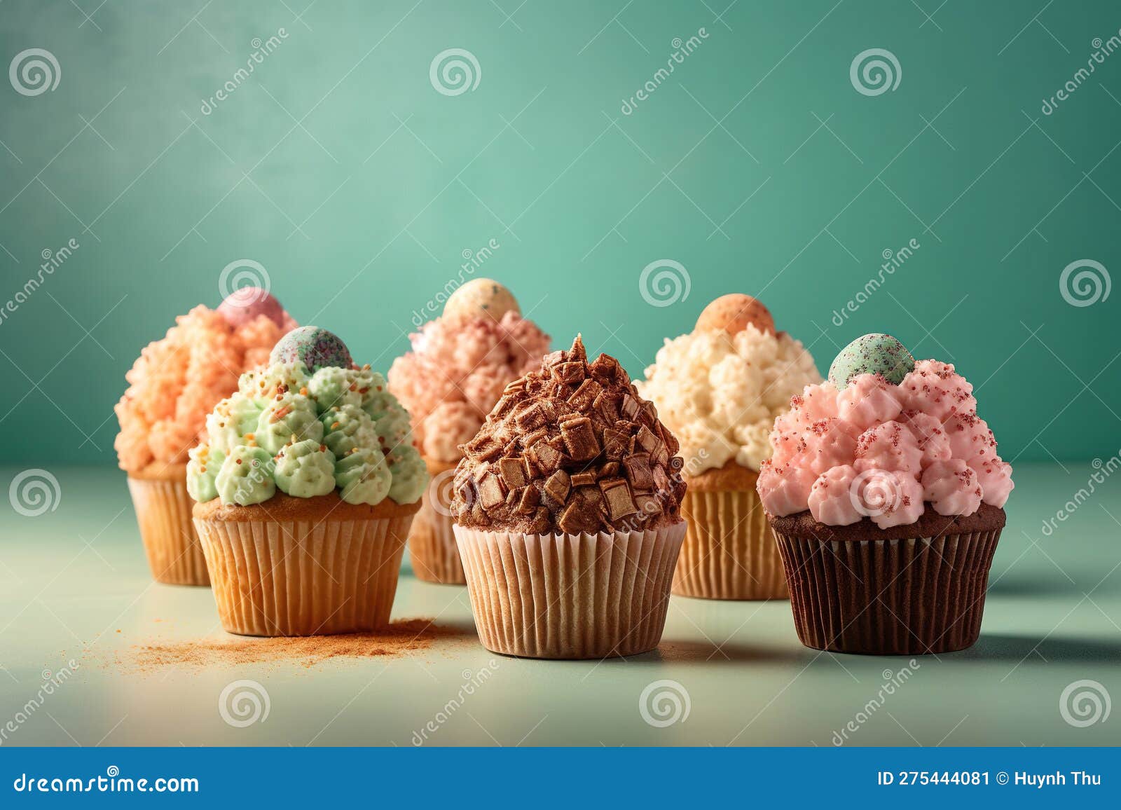 Cupcakes on a Pastel Background, Shot Using a Leica Camera, and Soft ...