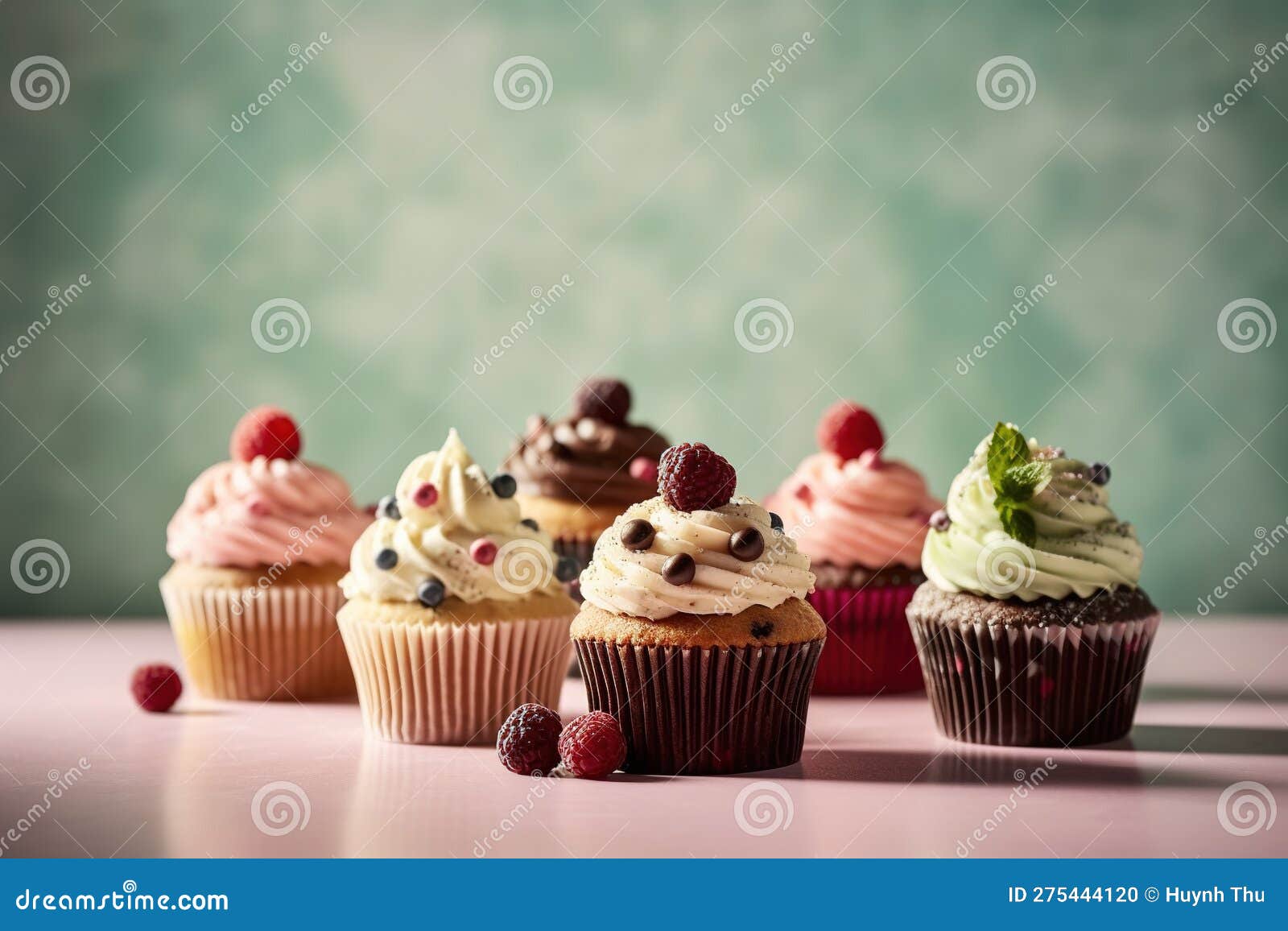 Cupcakes on a Pastel Background, Shot Using a Leica Camera, and Soft ...