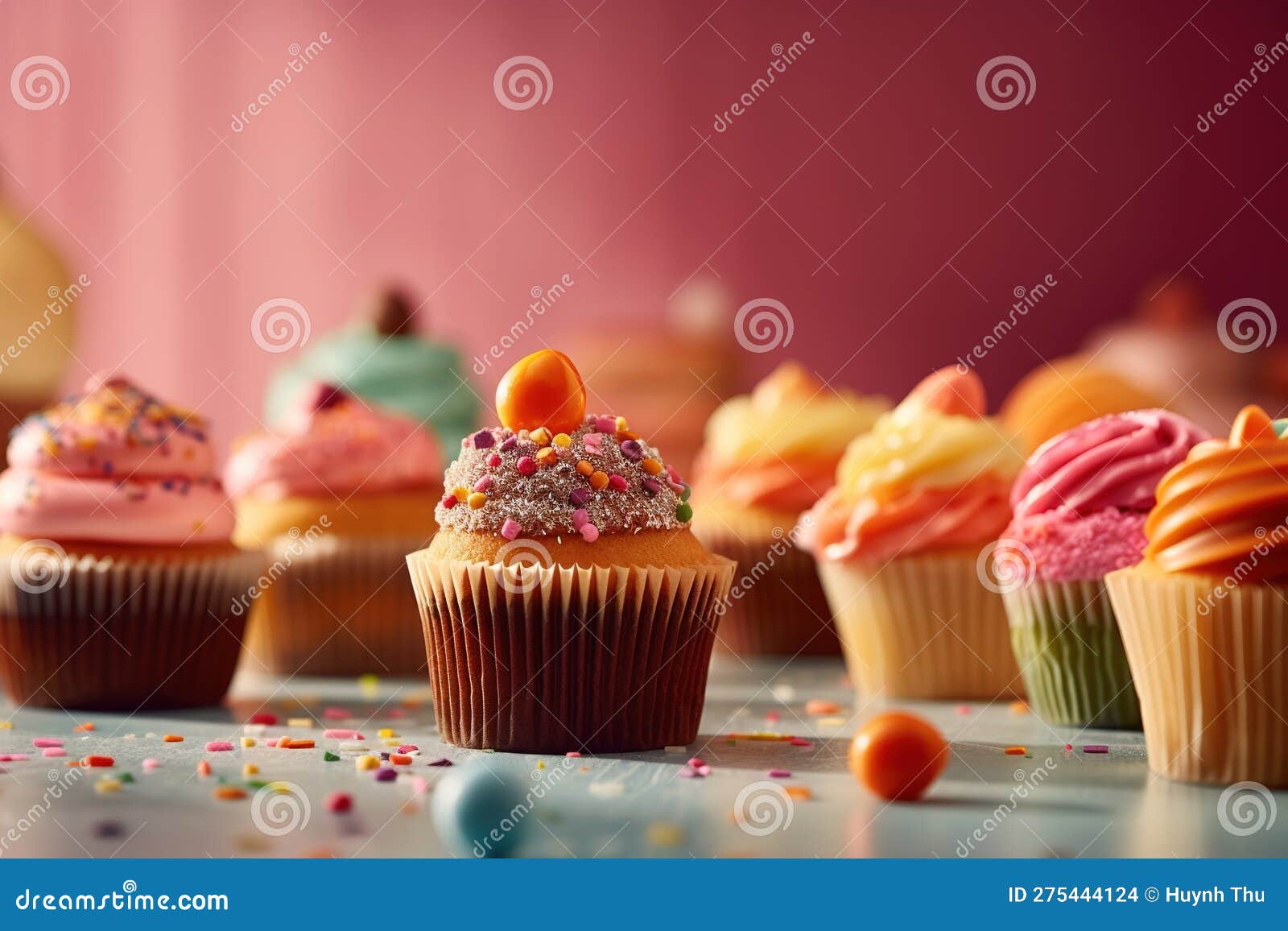 Cupcakes On A Pastel Background, Shot Using A Leica Camera, And Soft ...