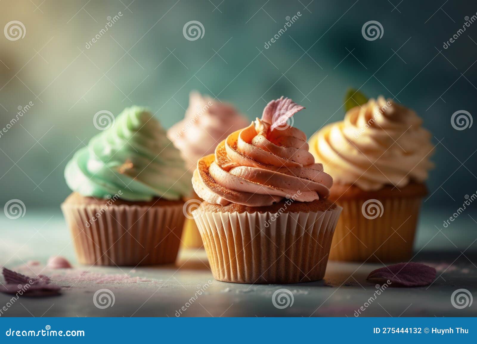 Cupcakes on a Pastel Background, Shot Using a Leica Camera, and Soft ...