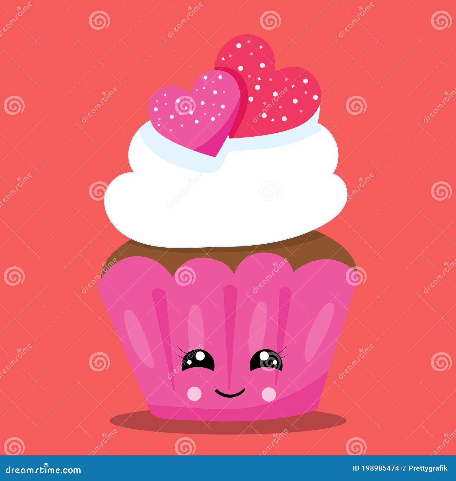 Cupcakes smiley 01 stock vector. Illustration of vector - 198985474