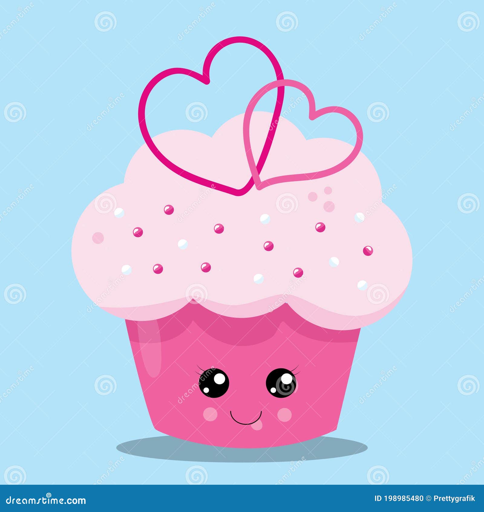 Cupcakes smiley 08 stock vector. Illustration of cartoon - 198985480