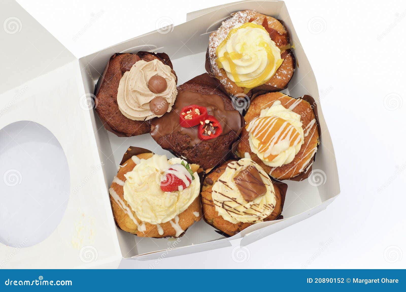 Cupcakes squashed in a box stock photo. Image of baking - 20890152