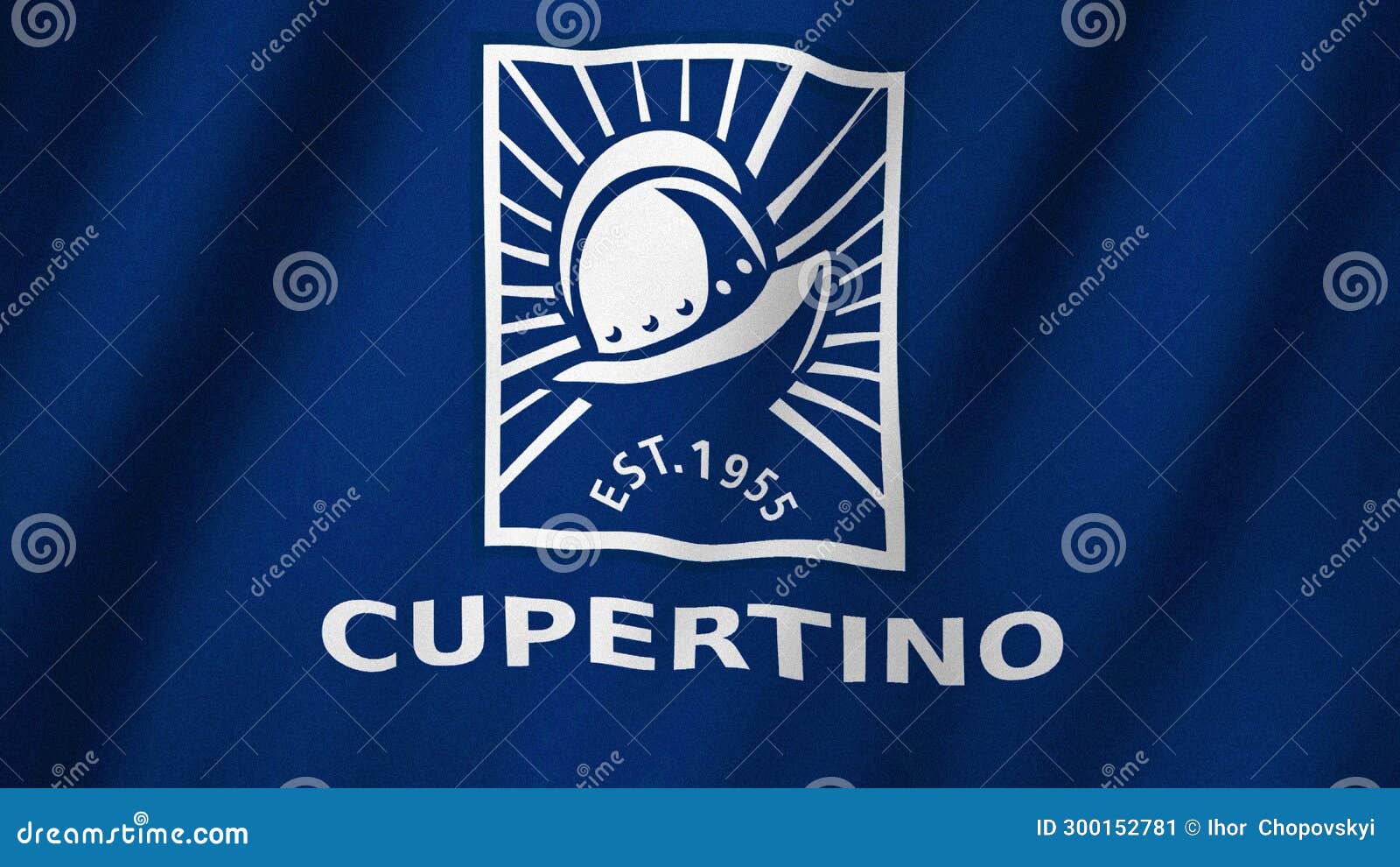 Cupertino Flag Waving in the Wind. Flag of Cupertino Images Stock ...