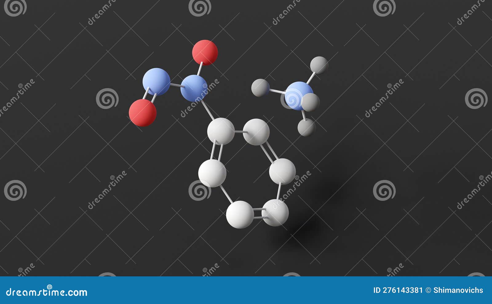 Cupferron Molecule, Molecular Structure, Ammonium Salt, Ball and Stick ...