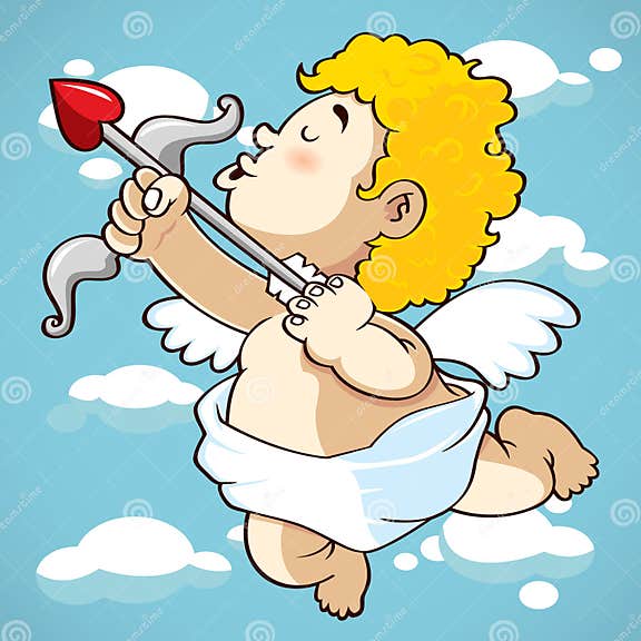 Cupid ilustración del vector. Ilustración de bebé, feliz - 18030939