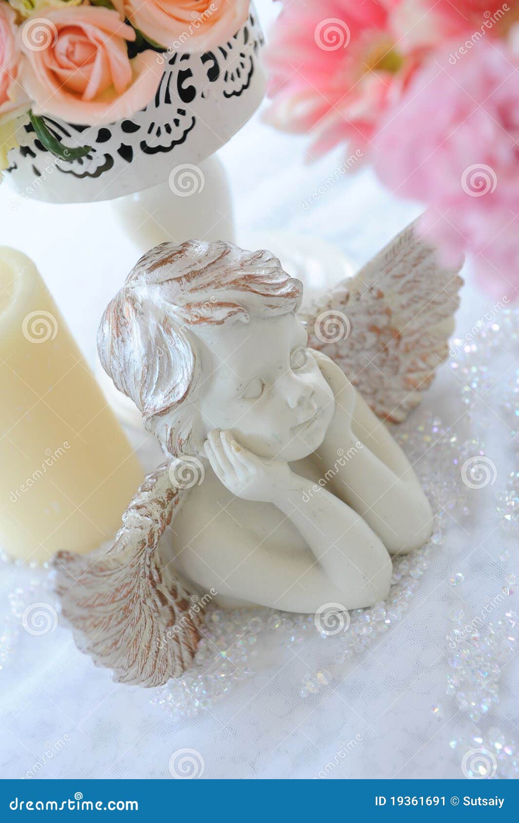 Cupid stock image. Image of cute, amour, border, baby - 19361691