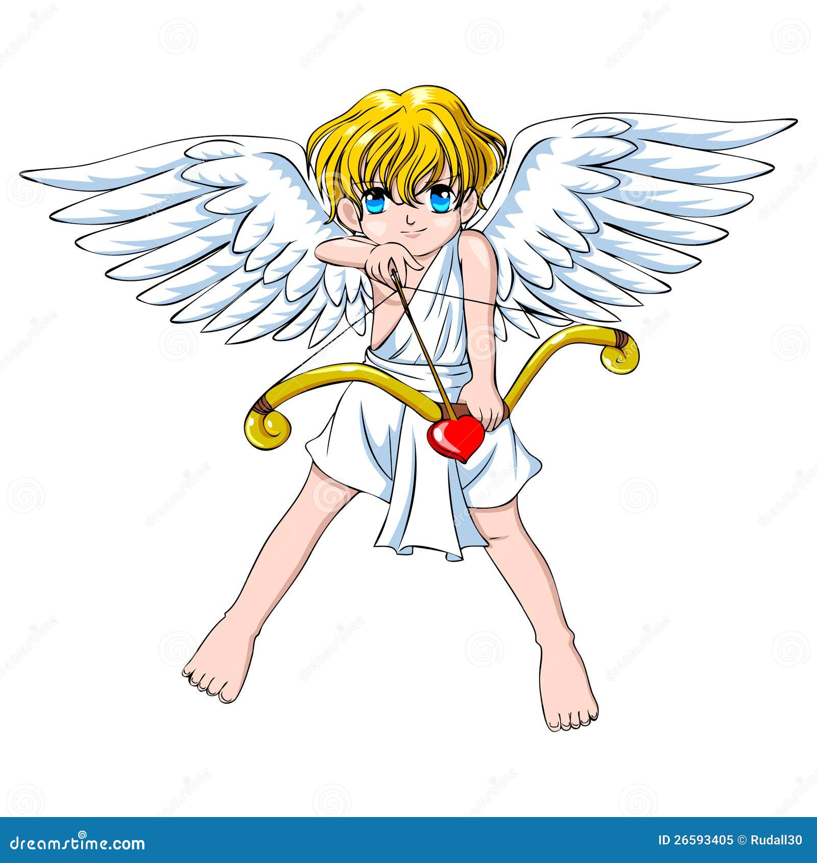 Cupid stock vector. Illustration of cupid, figure, cartoon - 26593405