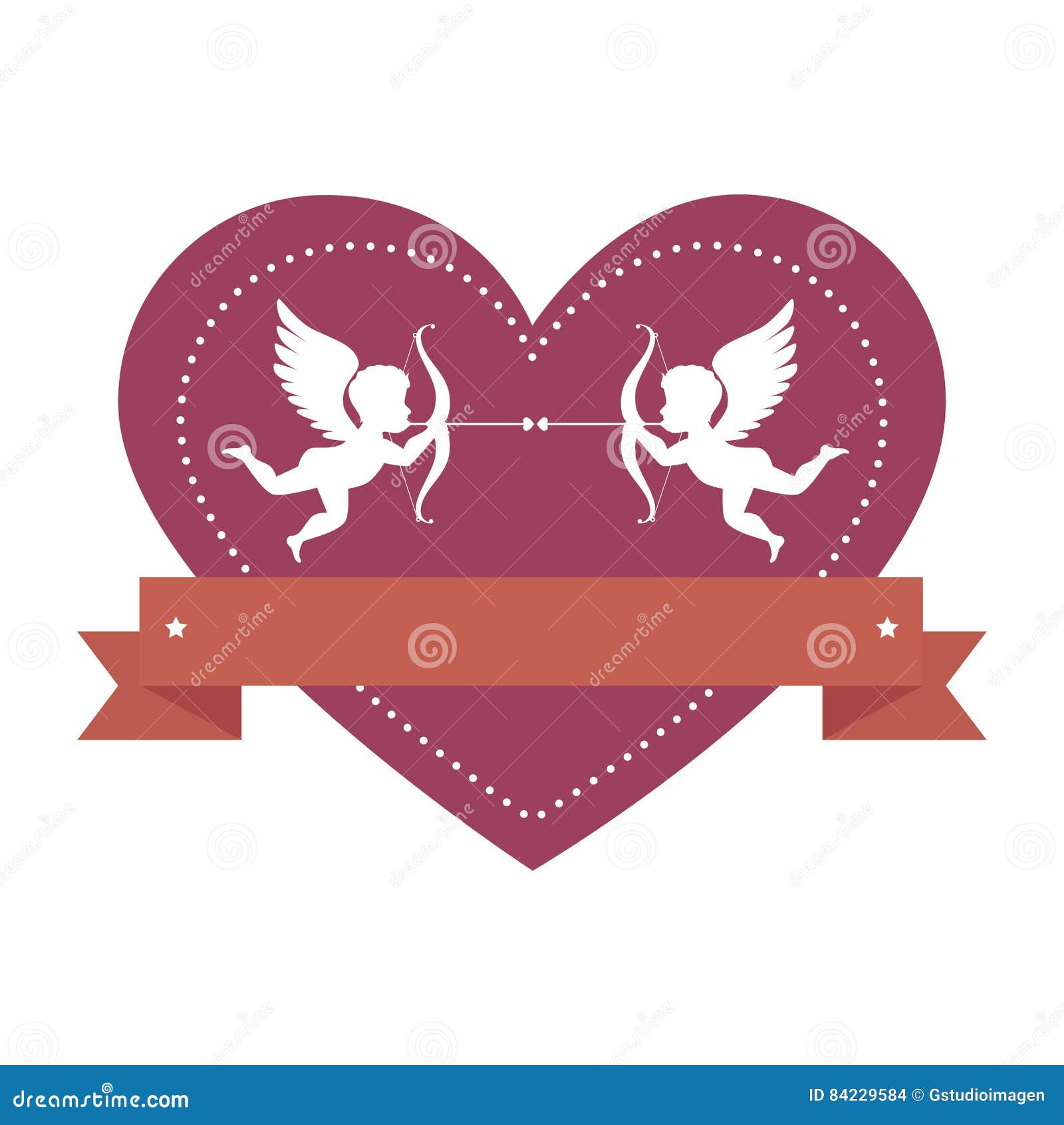 Cupid angel love card stock illustration. Illustration of love - 84229584